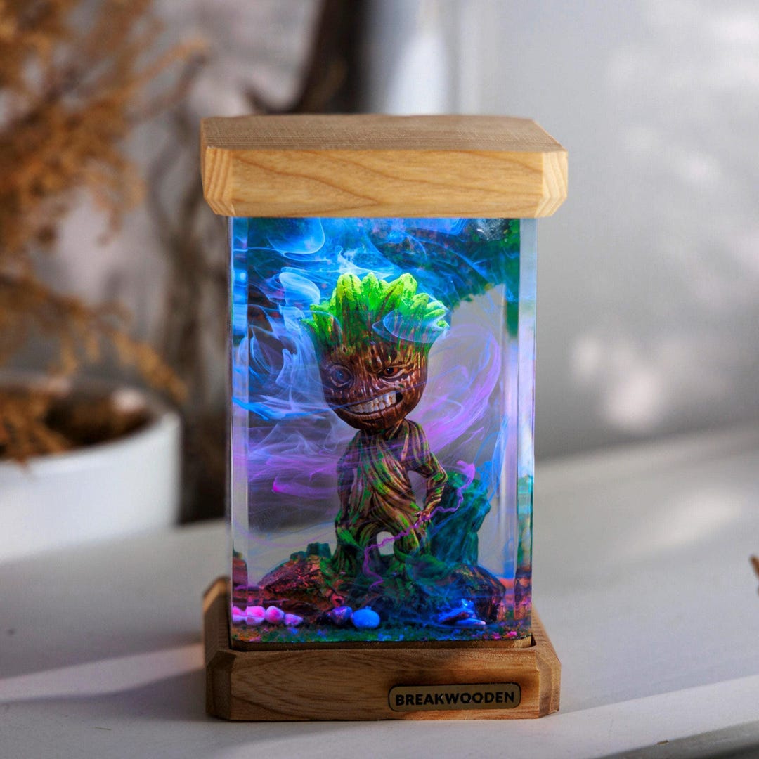 Superhero Resin Lamp, Comic Book Art Night Light, Unique Fan Gift for ...