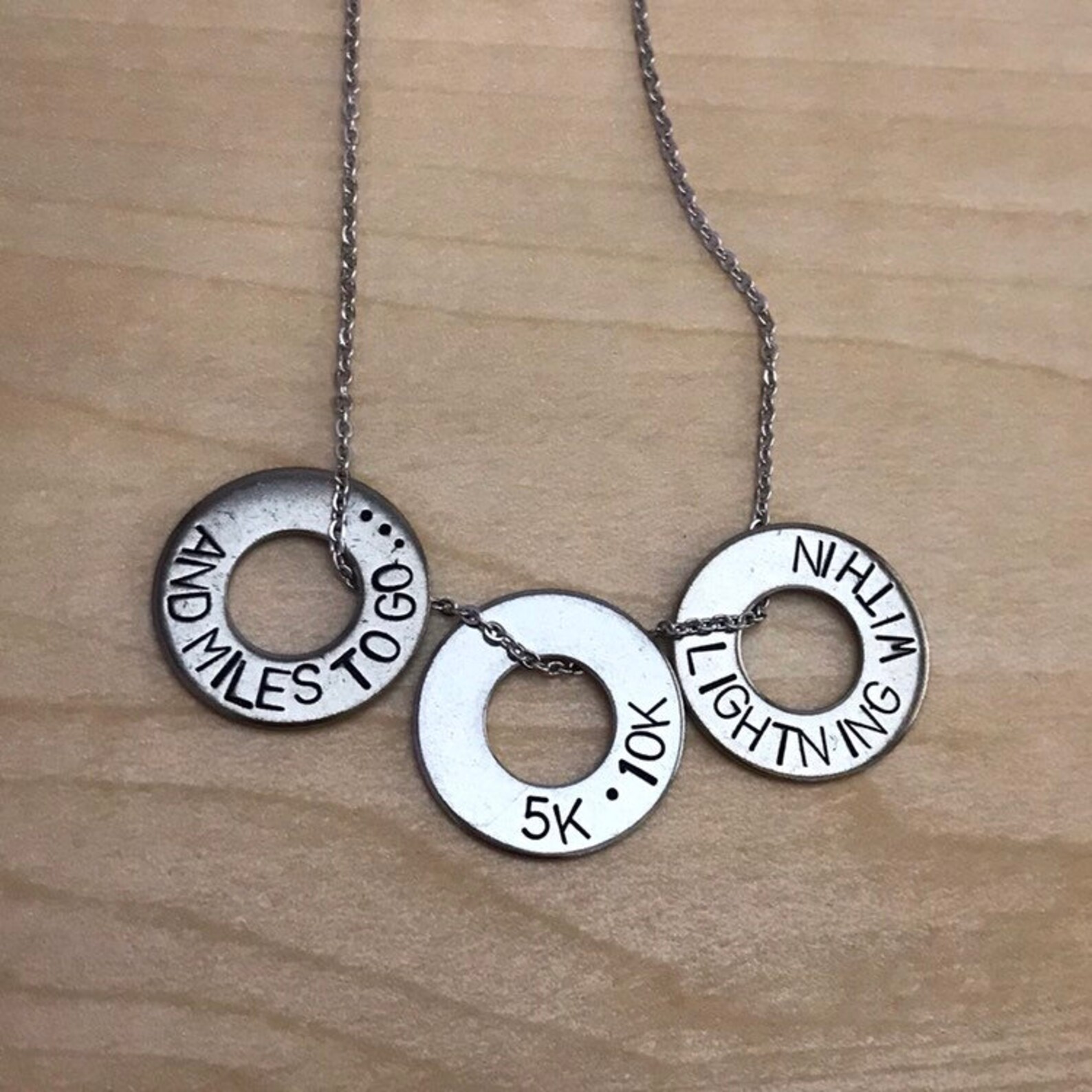 Custom Washer Necklace. Stainless Steel Washers Stamped With | Etsy