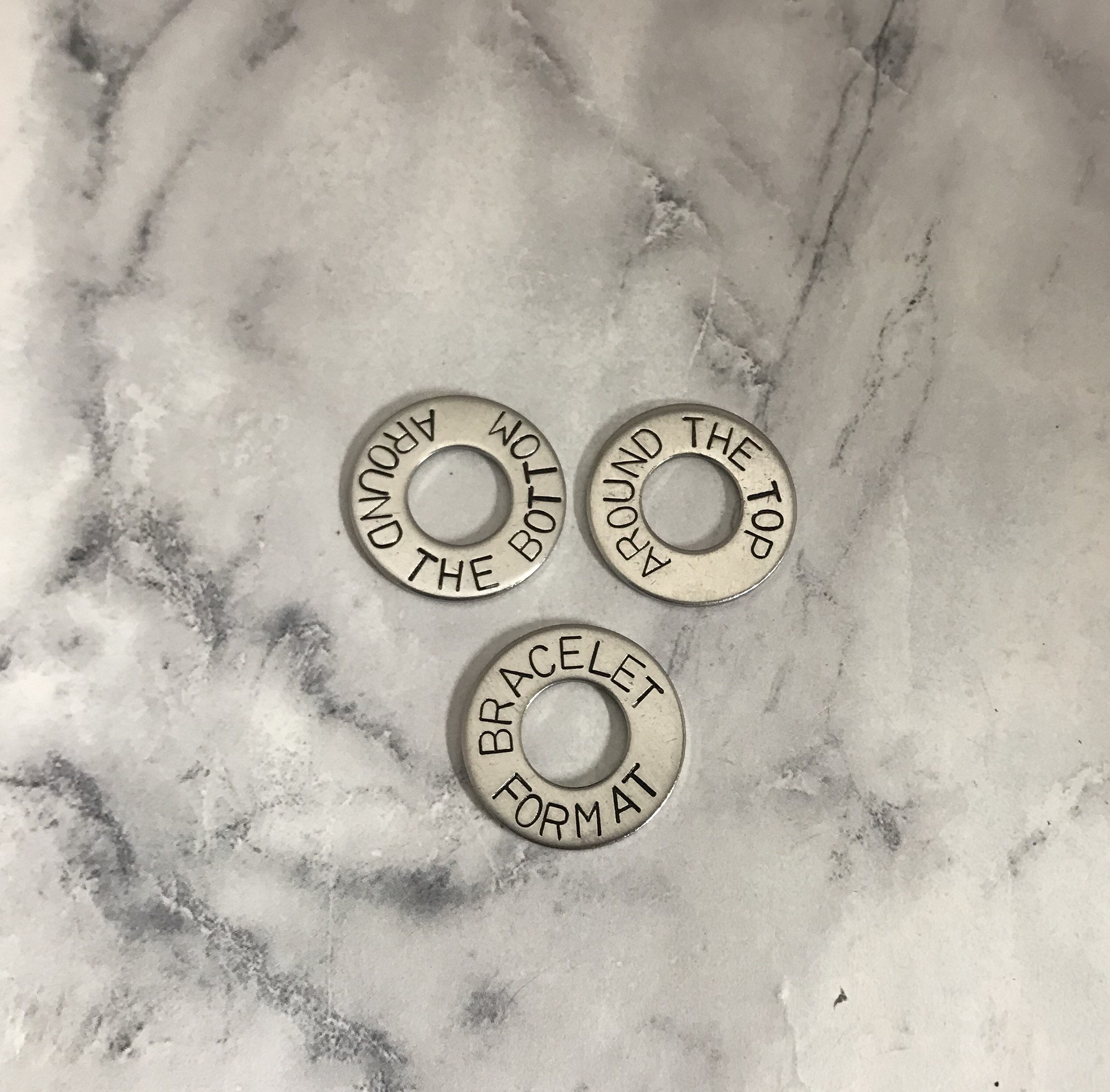 Stamped Washers for DIY Bracelets Bulk Order-custom | Etsy