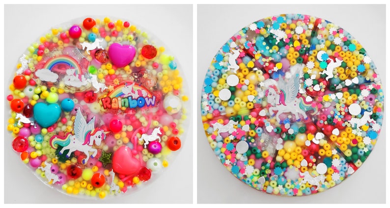 Pretty UNICORN Picky Pads Silicone Sensory Toy for Fidget Picking Round ...