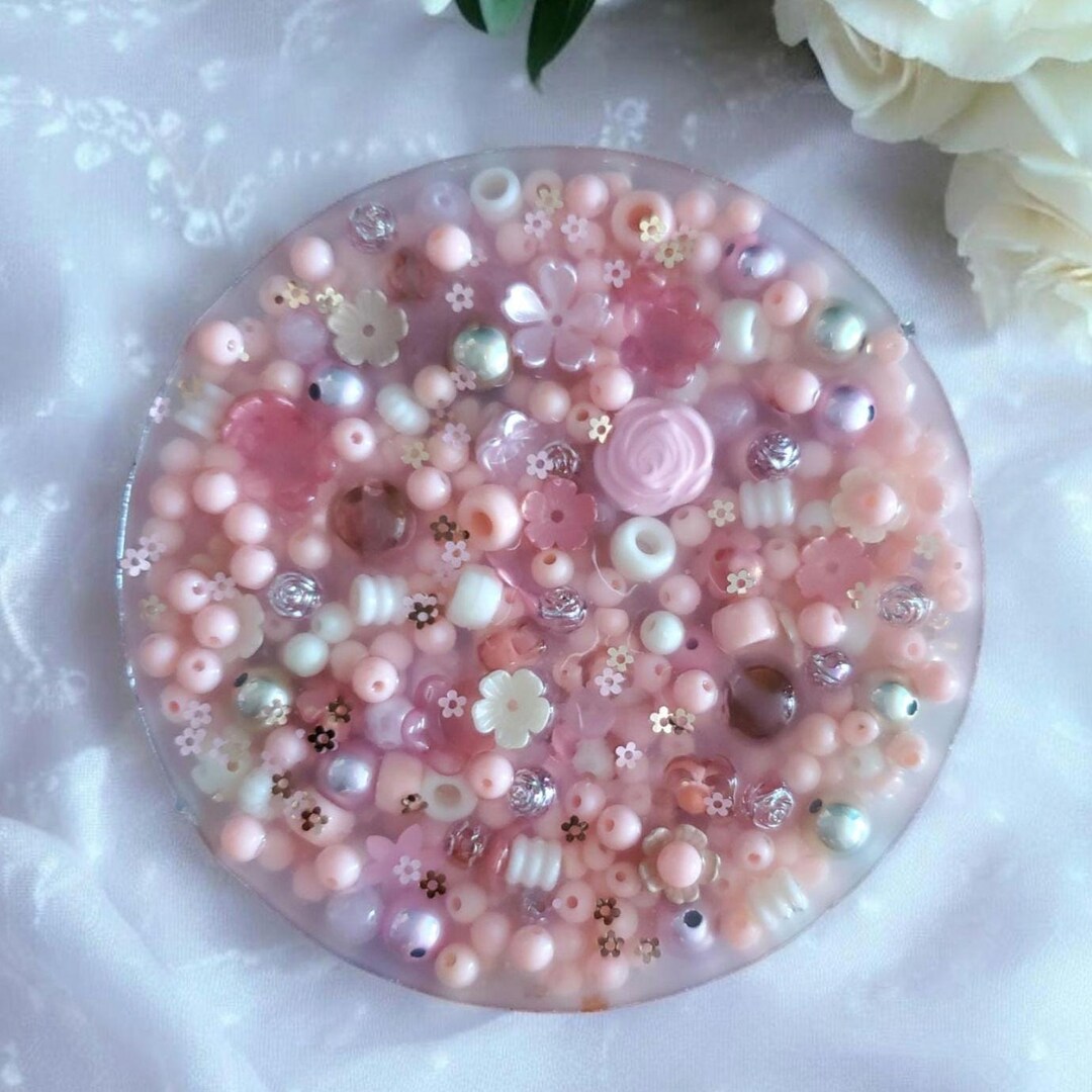 Peachy Pink Flowers Picky Pad Silicone Picking Sensory Toy With Beads ...