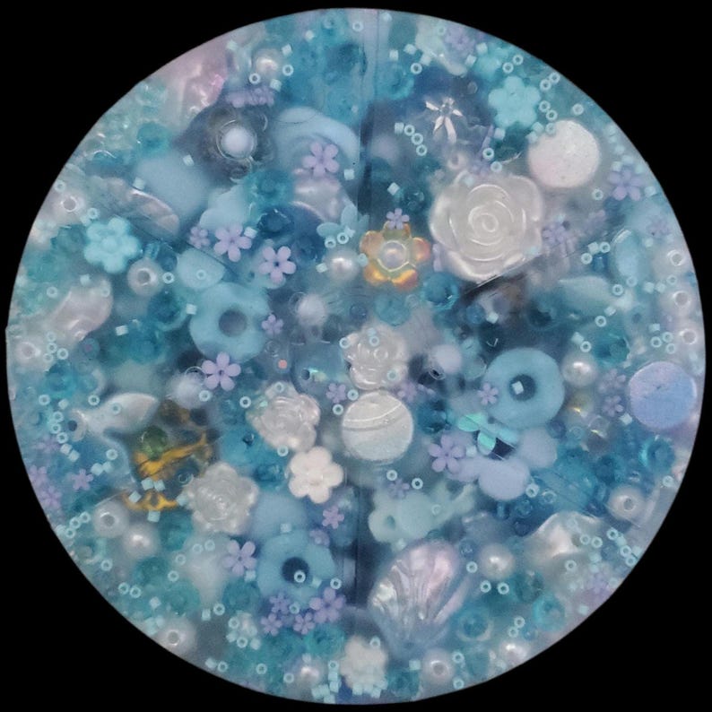 Blue Flower Garden Picky Pad Silicone Picking Sensory Toy With Beads ...