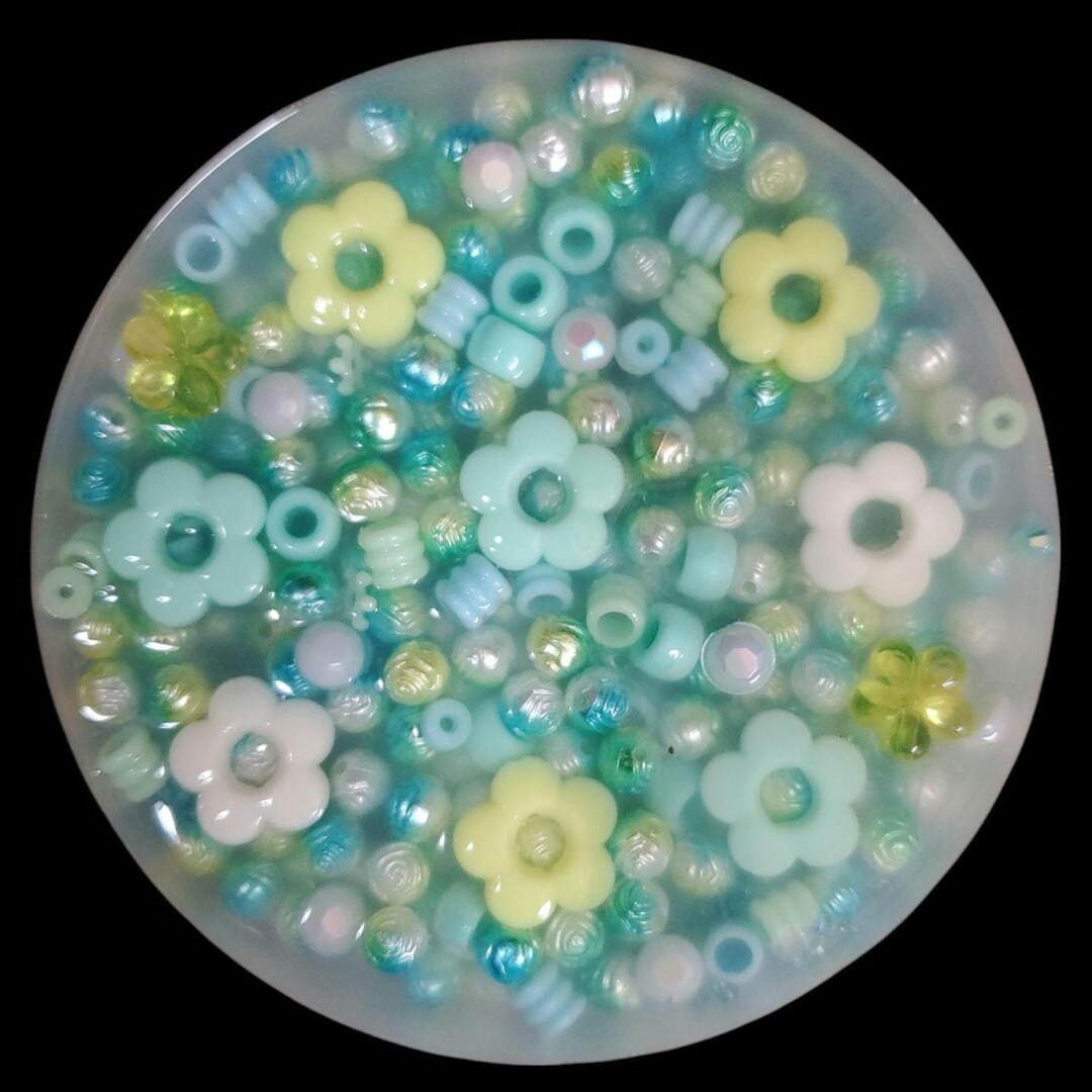 Yellow, Green, Blue Rose Bead Picky Pad Silicone Picking Sensory Toy ...