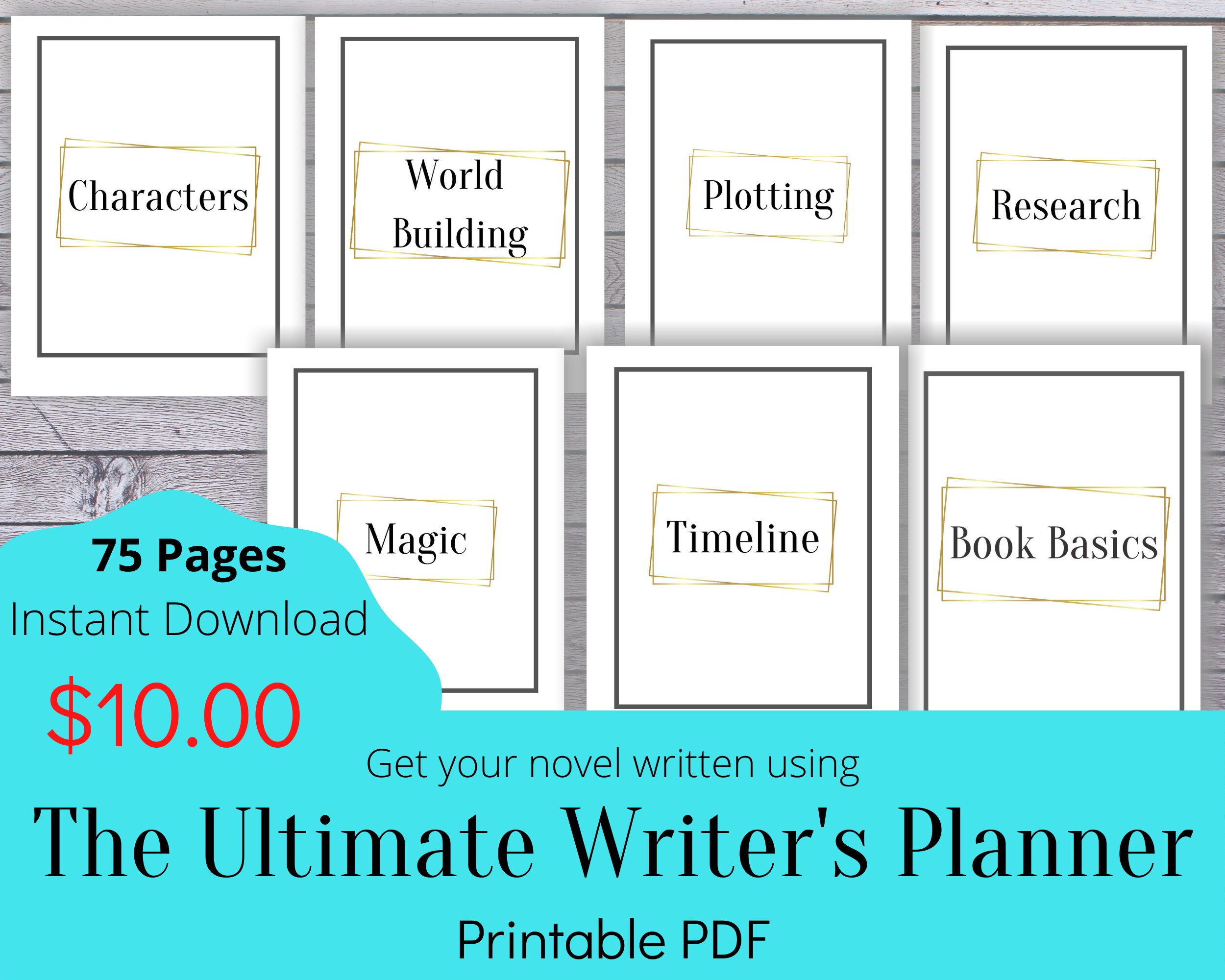 The Ultimate Writer's Planner Writing Organization Character Sheets ...