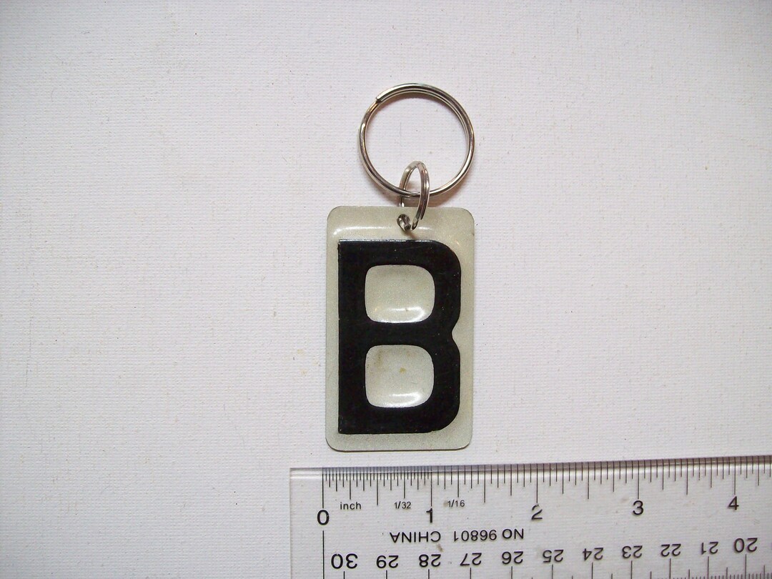 Handcrafted letter B Keychain Zipper Pull Made From an Used Manitoba ...