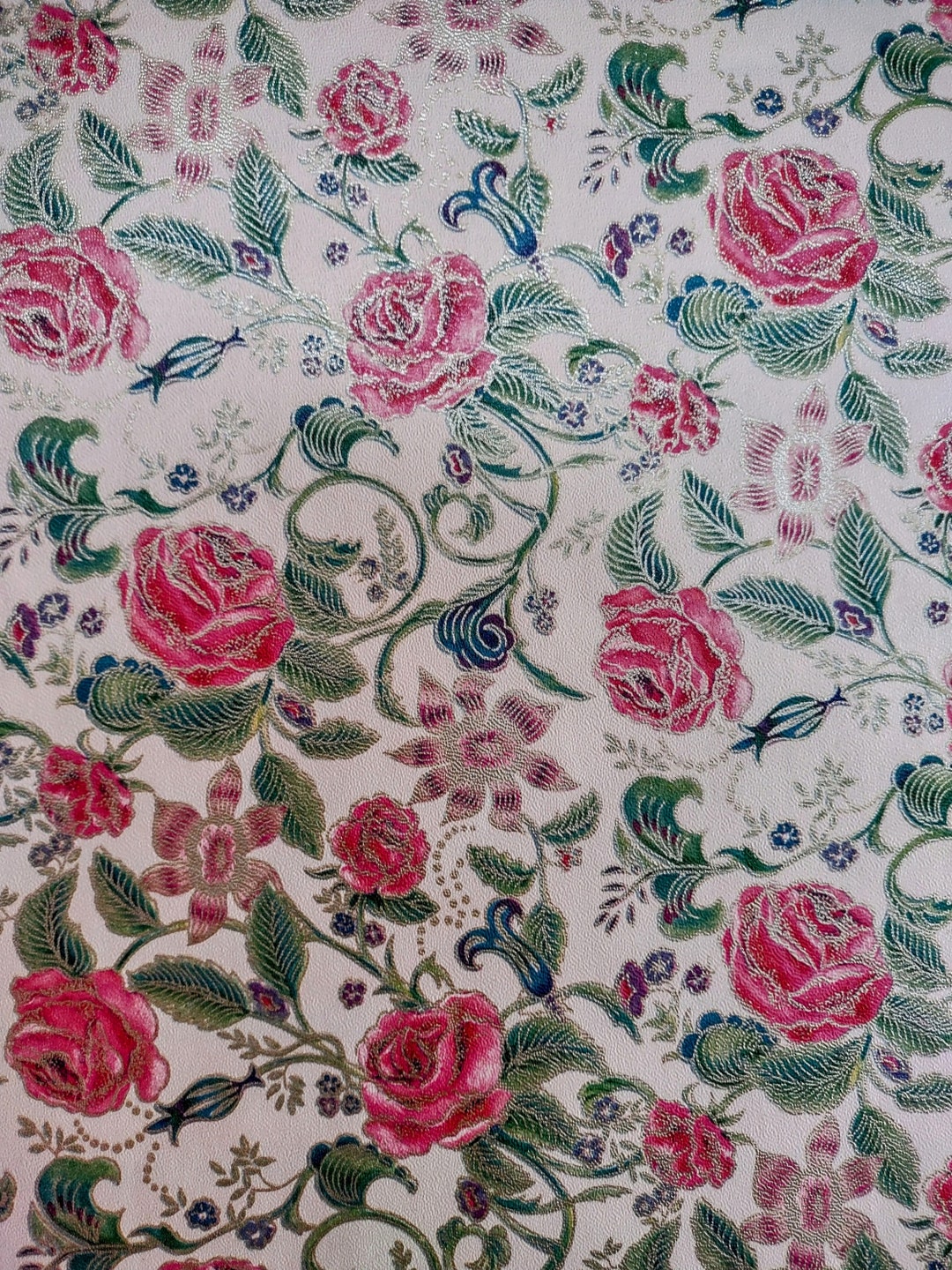 Vintage Floral Wall Paper, Rose Wall Paper, Flower Wall Paper, Home ...