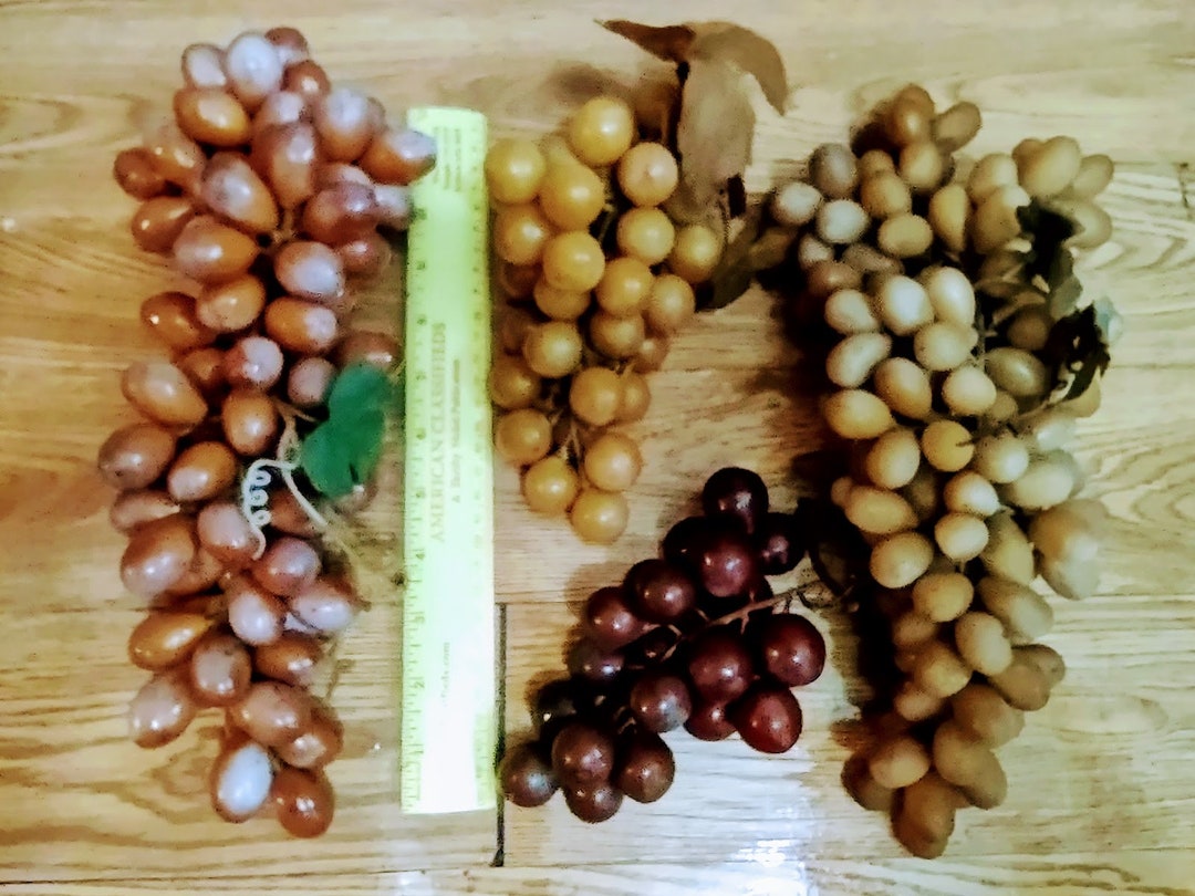 8. Collection Rubber Grapes, Vintage Grapes,plastic Grapes,seasonal ...