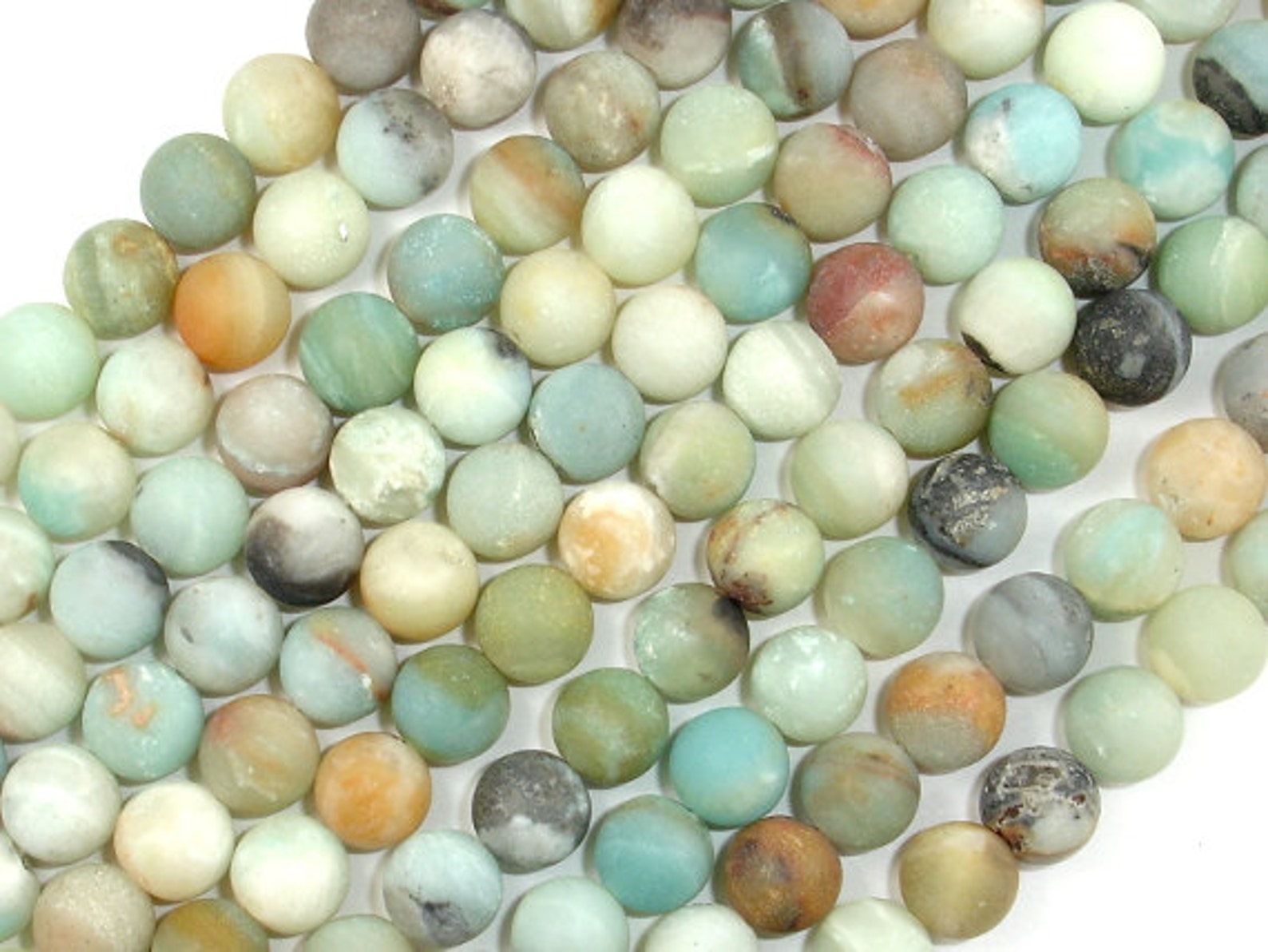 Matte Amazonite Beads, 8mm(8.7mm) Round Beads, 15 Inch, Full Strand ...