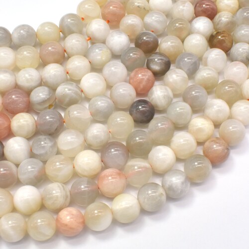 Faceted Natural Sunstone Flat Round Coin Shape Peach Moonstone | Etsy