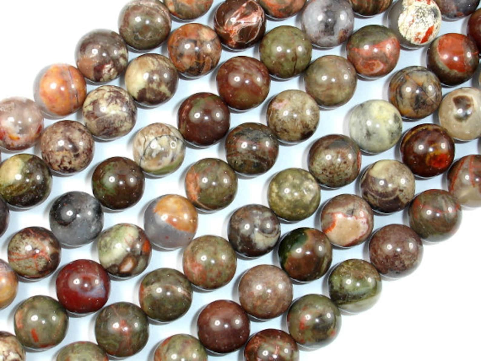 Rainforest Agate Beads 10mm10.5mm Round Beads 15 Inch - Etsy