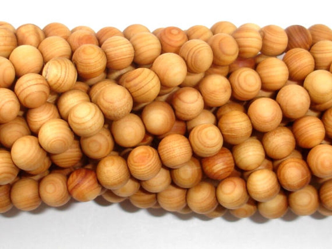 Cedar Wood Beads, Thuja Sutchuenensis, 6mm(6.5mm) Round, 26 Inch, Full ...