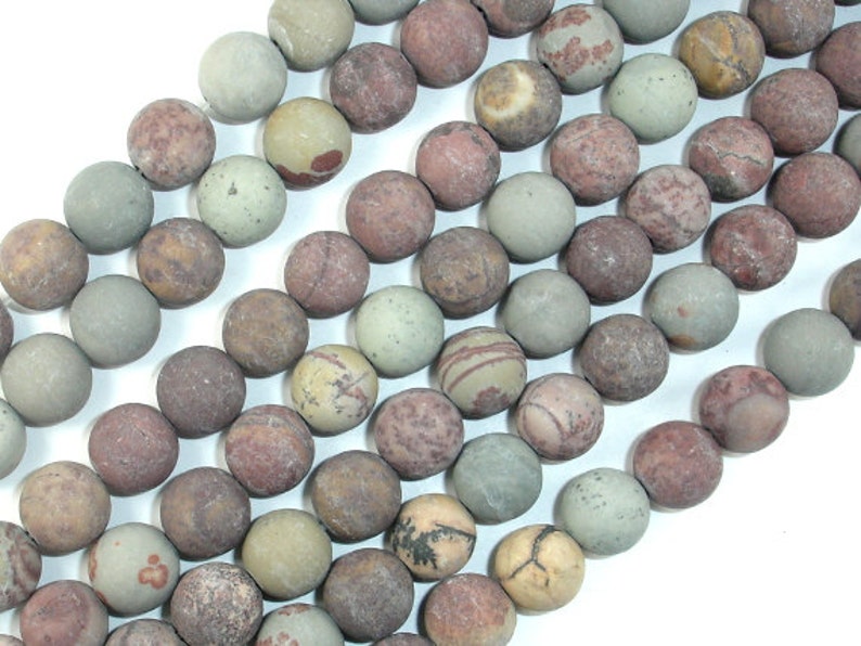Matte Artistic Jasper, Chohua Jasper, 10mm Round Beads, 15.5 Inch, Full ...