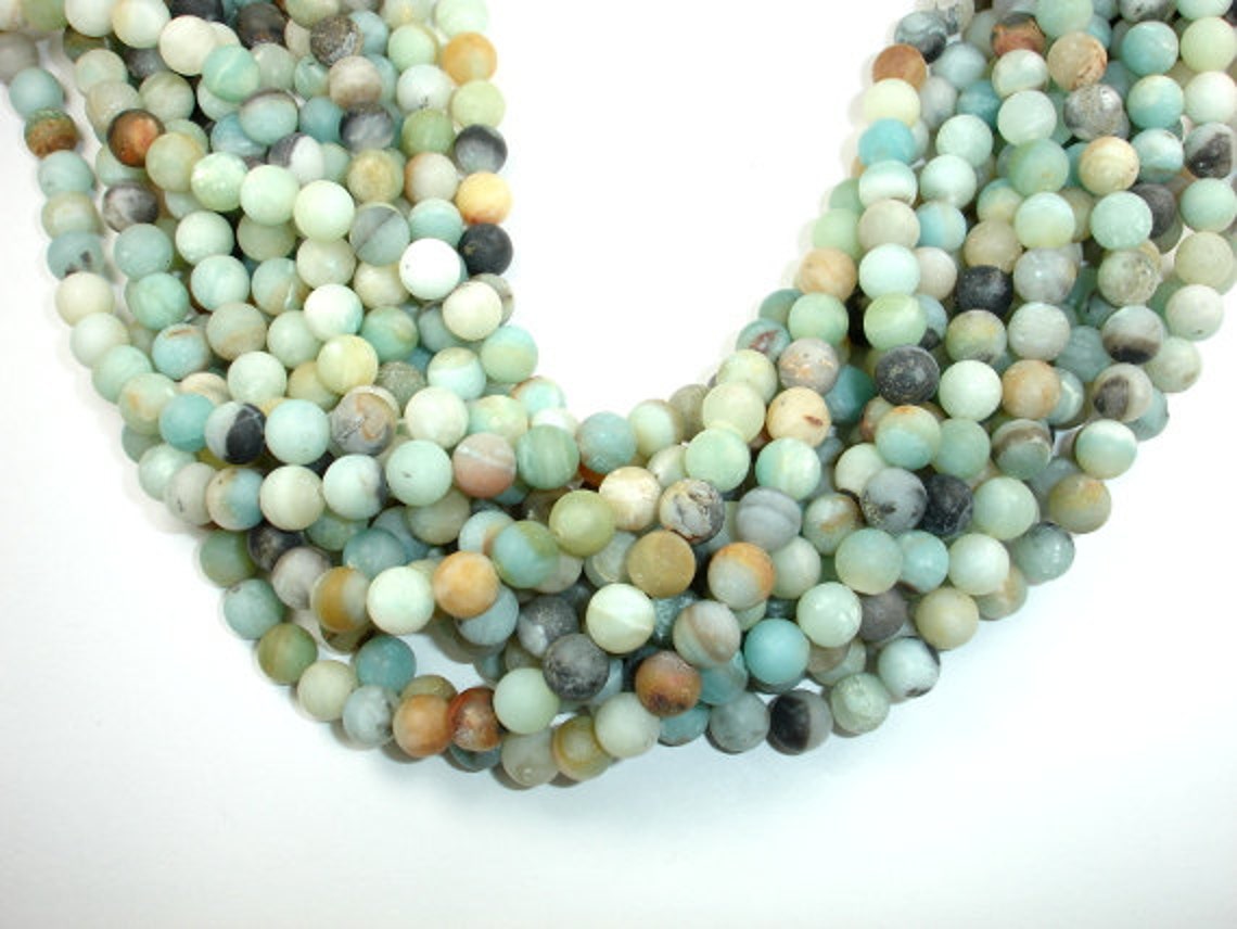 Matte Amazonite Beads, 8mm(8.7mm) Round Beads, 15 Inch, Full Strand ...
