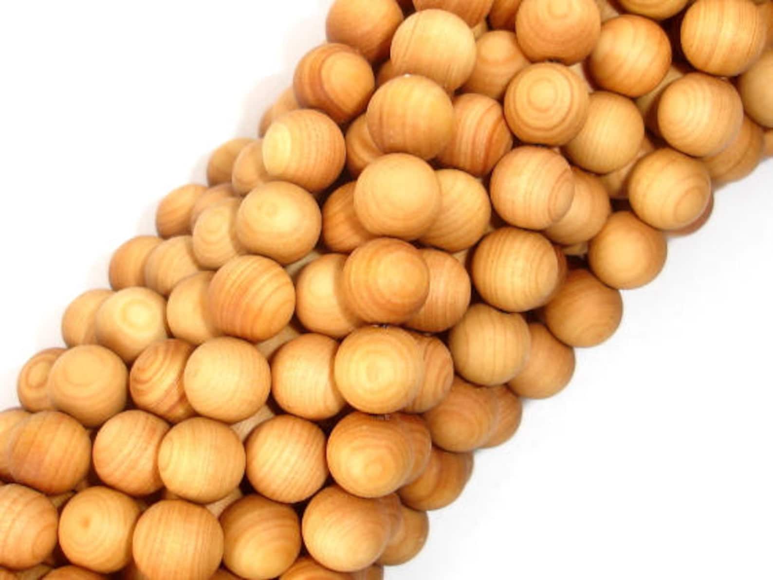 Cedar Wood Beads, Thuja Sutchuenensis, 8mm Round, 35 Inch, Full Strand ...