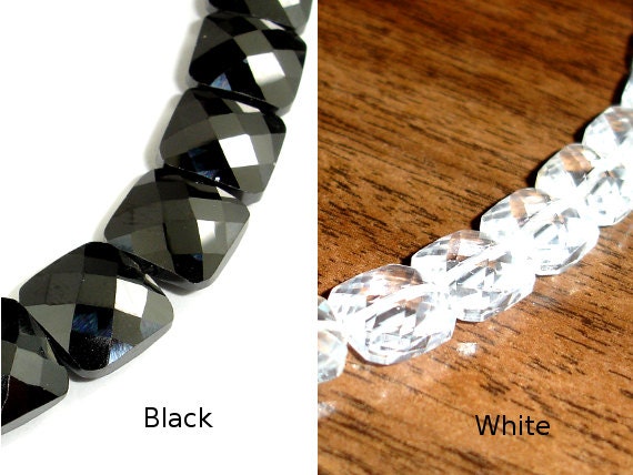 Cubic Zirconia Beads CZ beads 9 x 9mm Faceted Square Beads | Etsy