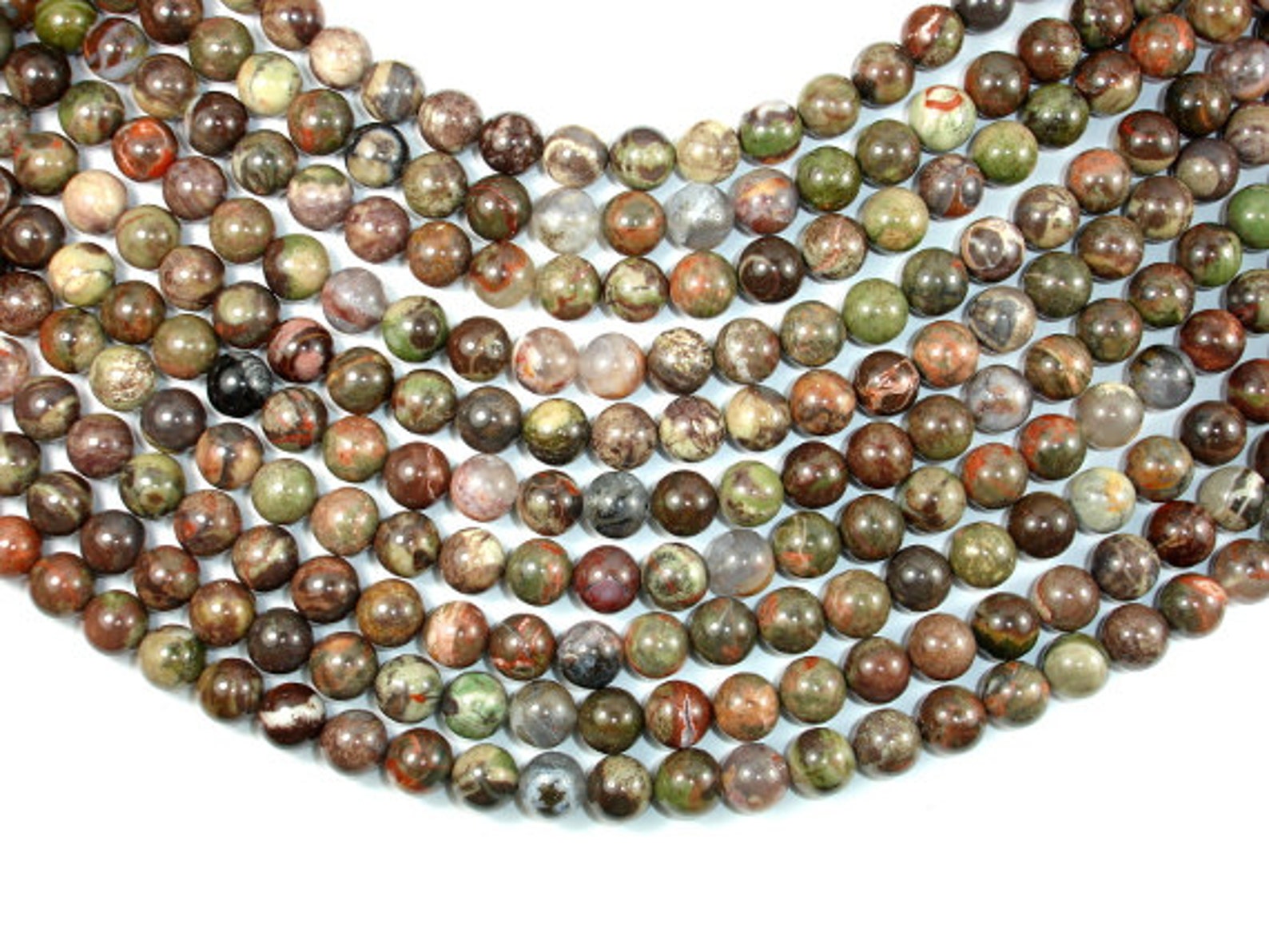 Rainforest Agate Beads 10mm10.5mm Round Beads 15 Inch - Etsy