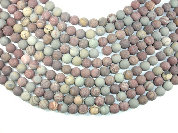 Matte Artistic Jasper, Chohua Jasper, 10mm Round Beads, 15.5 Inch, Full ...
