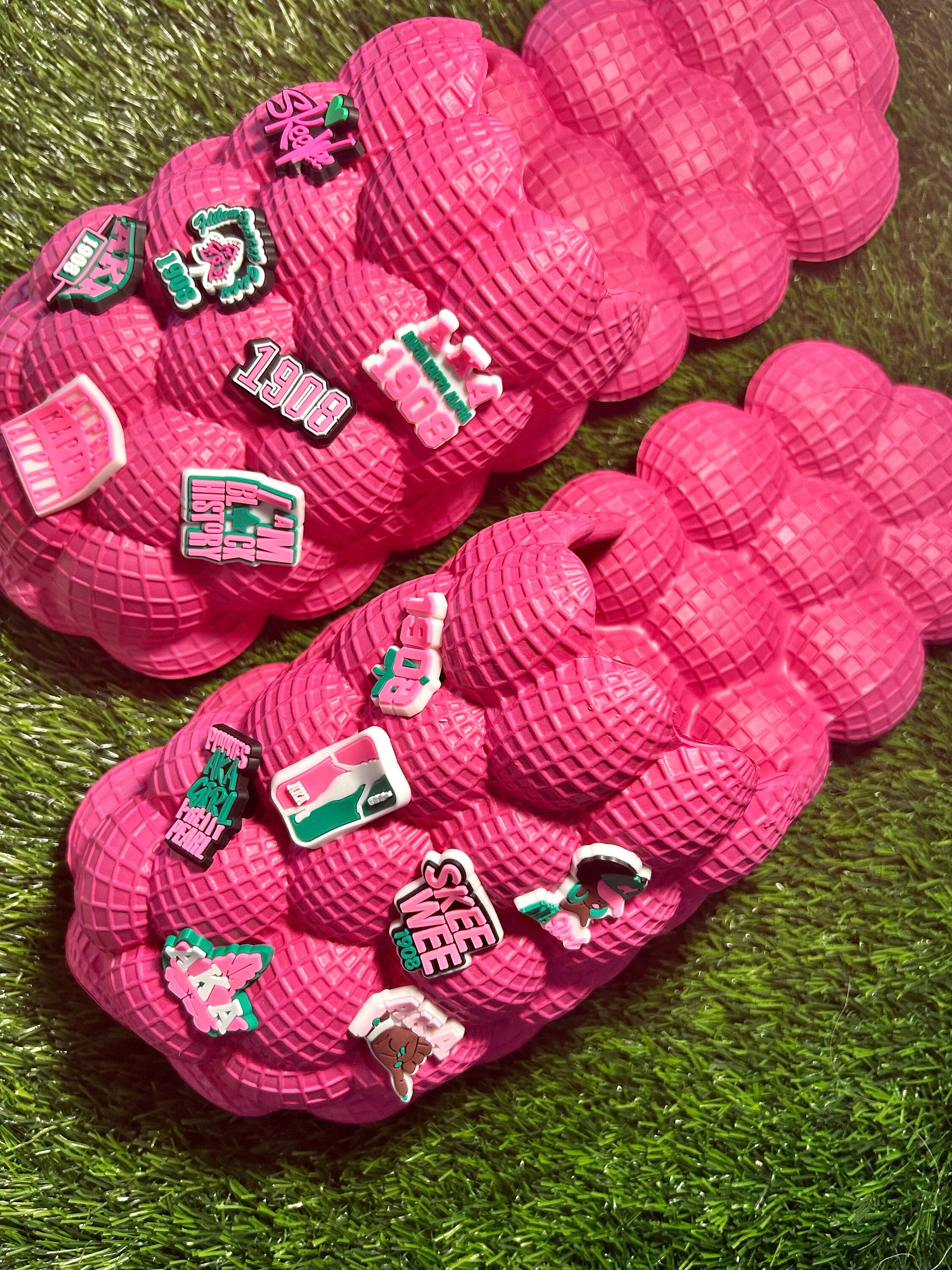 AKA Alpha Kappa Alpha Shoe Charms | Crocs | Bubble Slides - Etsy