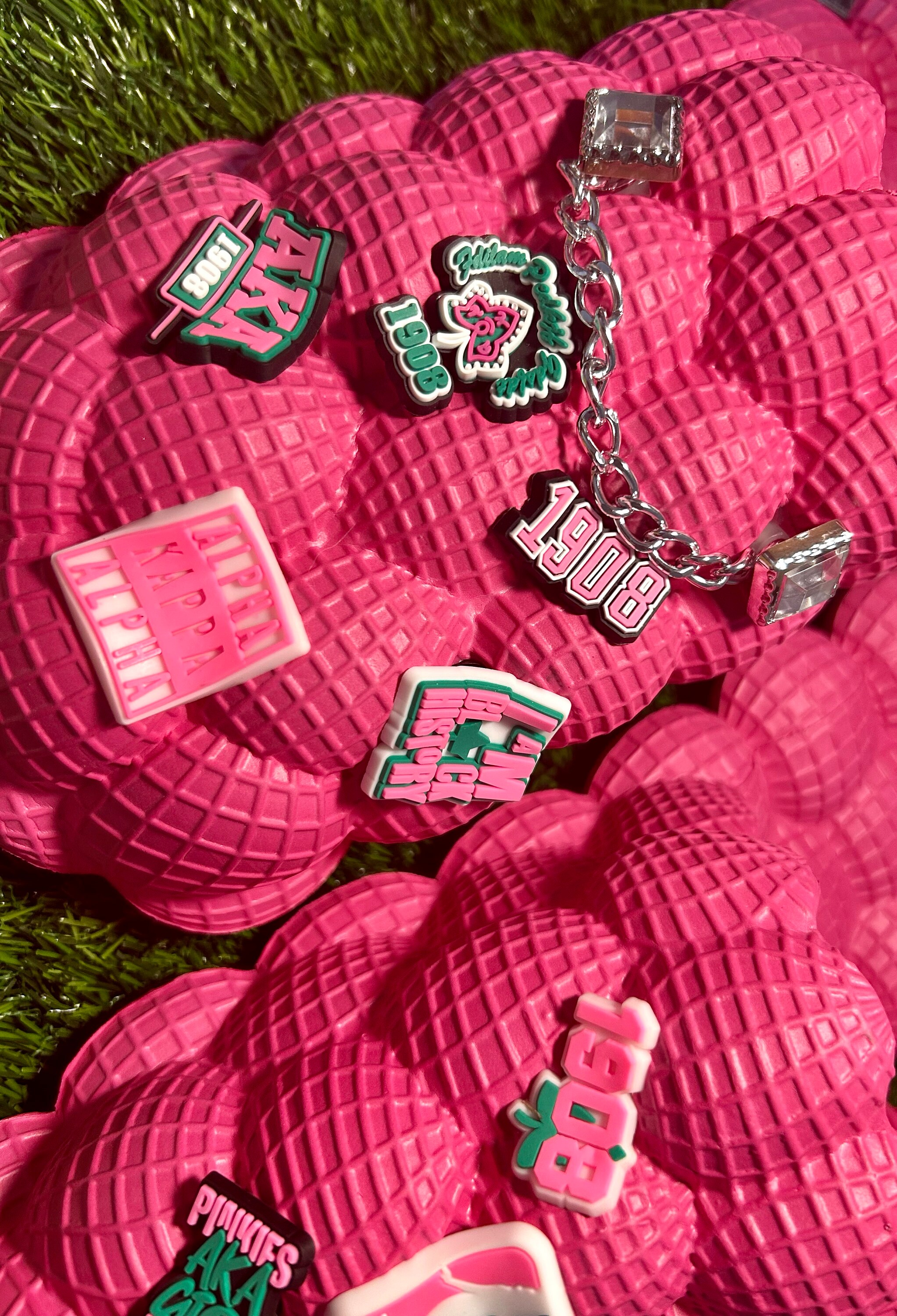 AKA Alpha Kappa Alpha Shoe Charms | Crocs | Bubble Slides - Etsy