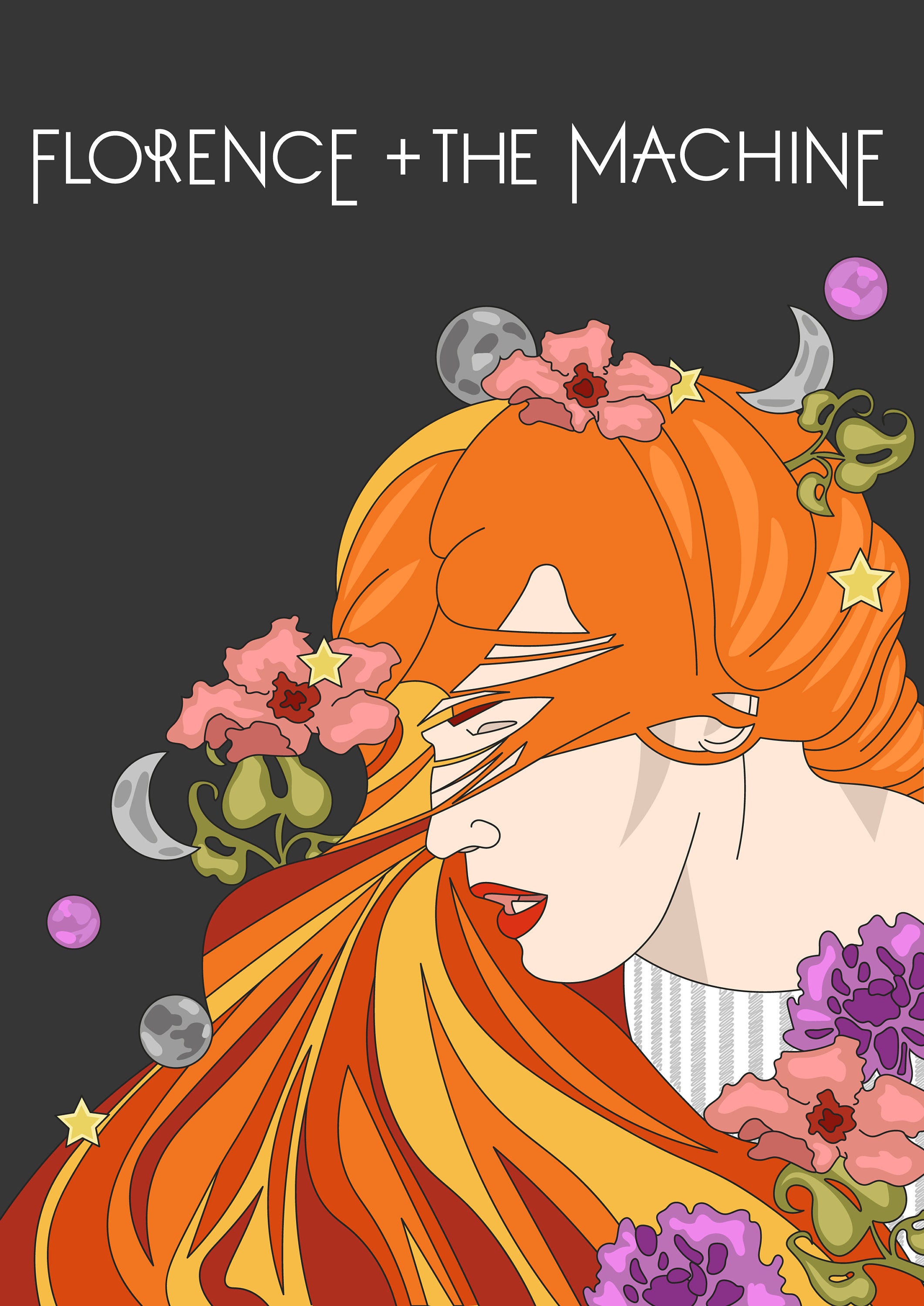 Florence and the Machine Art Print Illustration A4 | Etsy