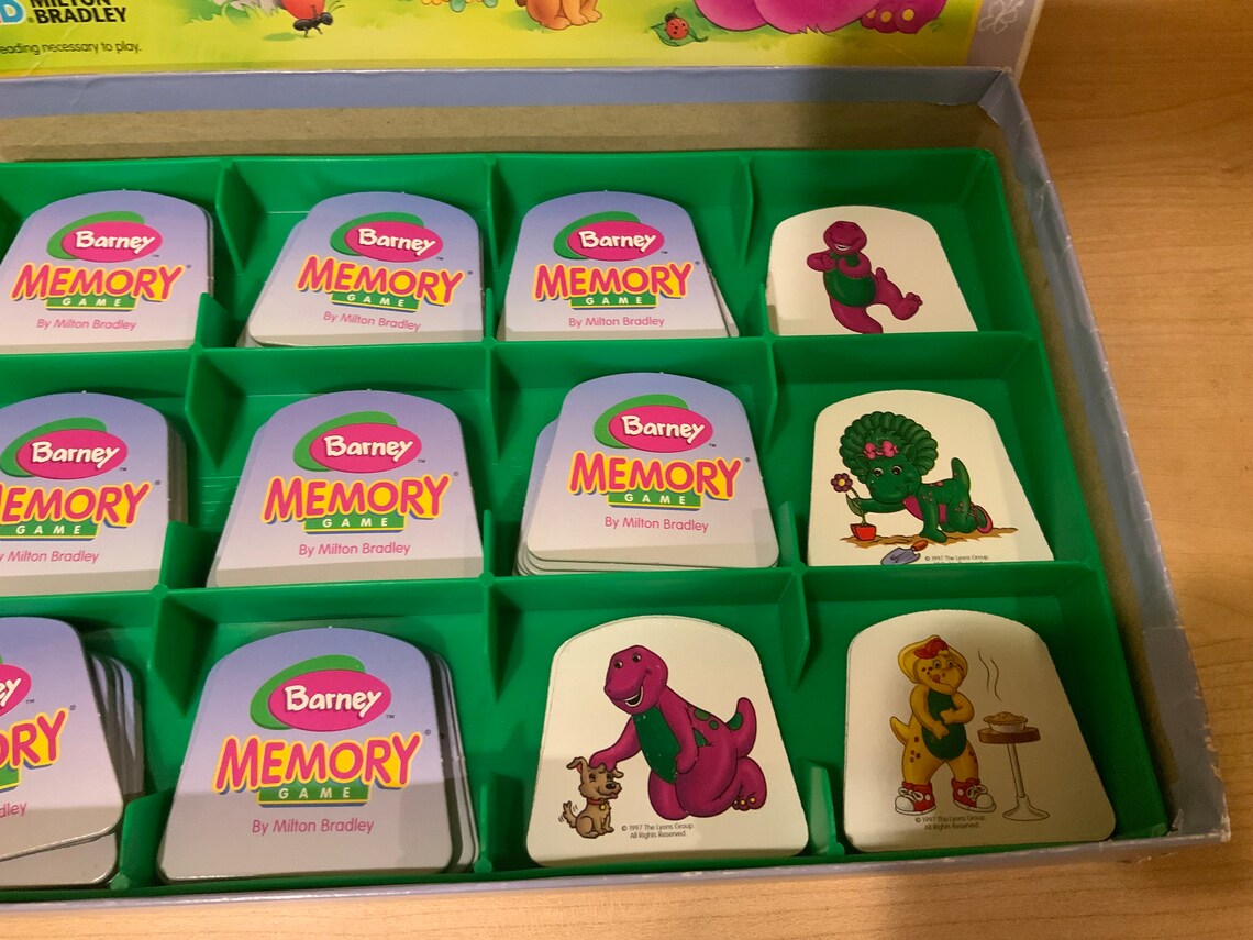 1993 Barney and Friends Memory Game Milton Bradley - Etsy