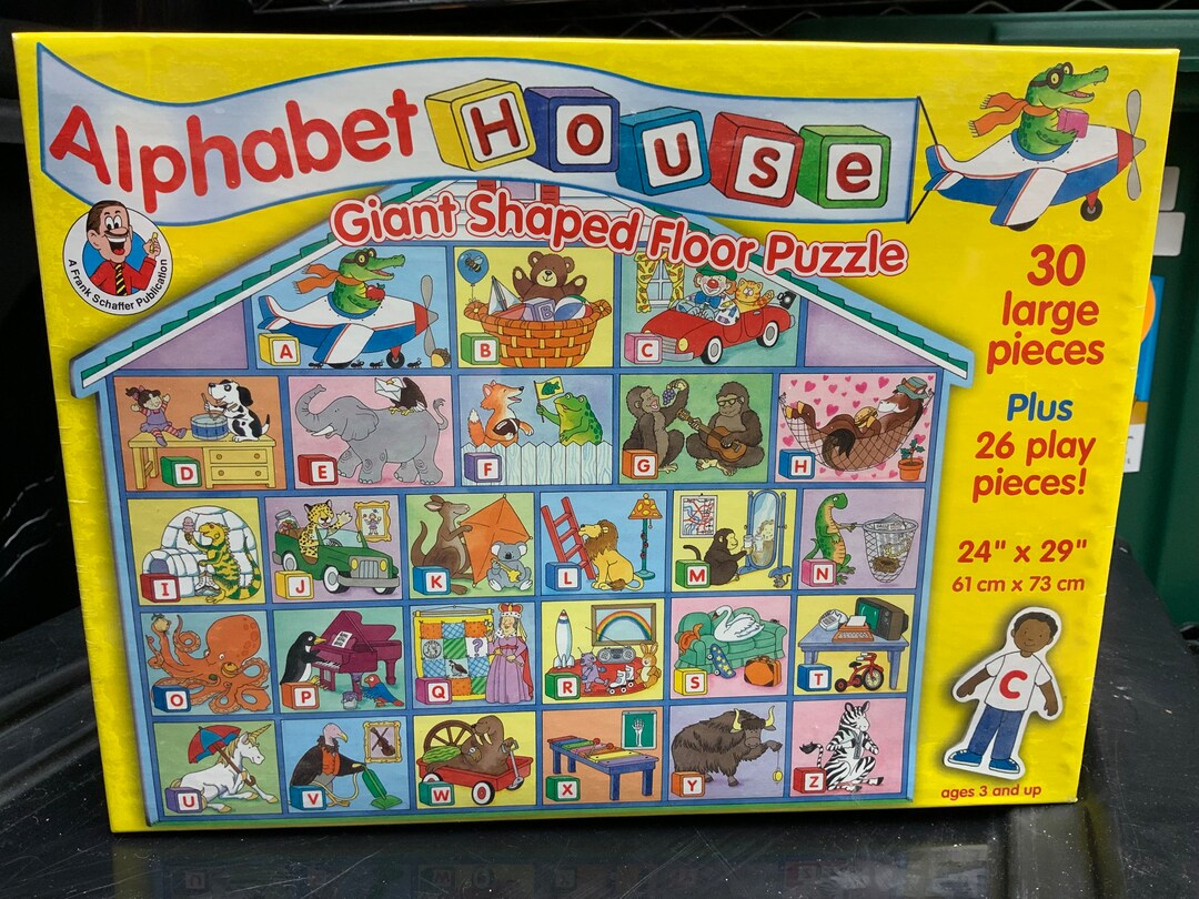 NEW Frank Schaffer Alphabet House Giant Shaped Floor Puzzle - Etsy