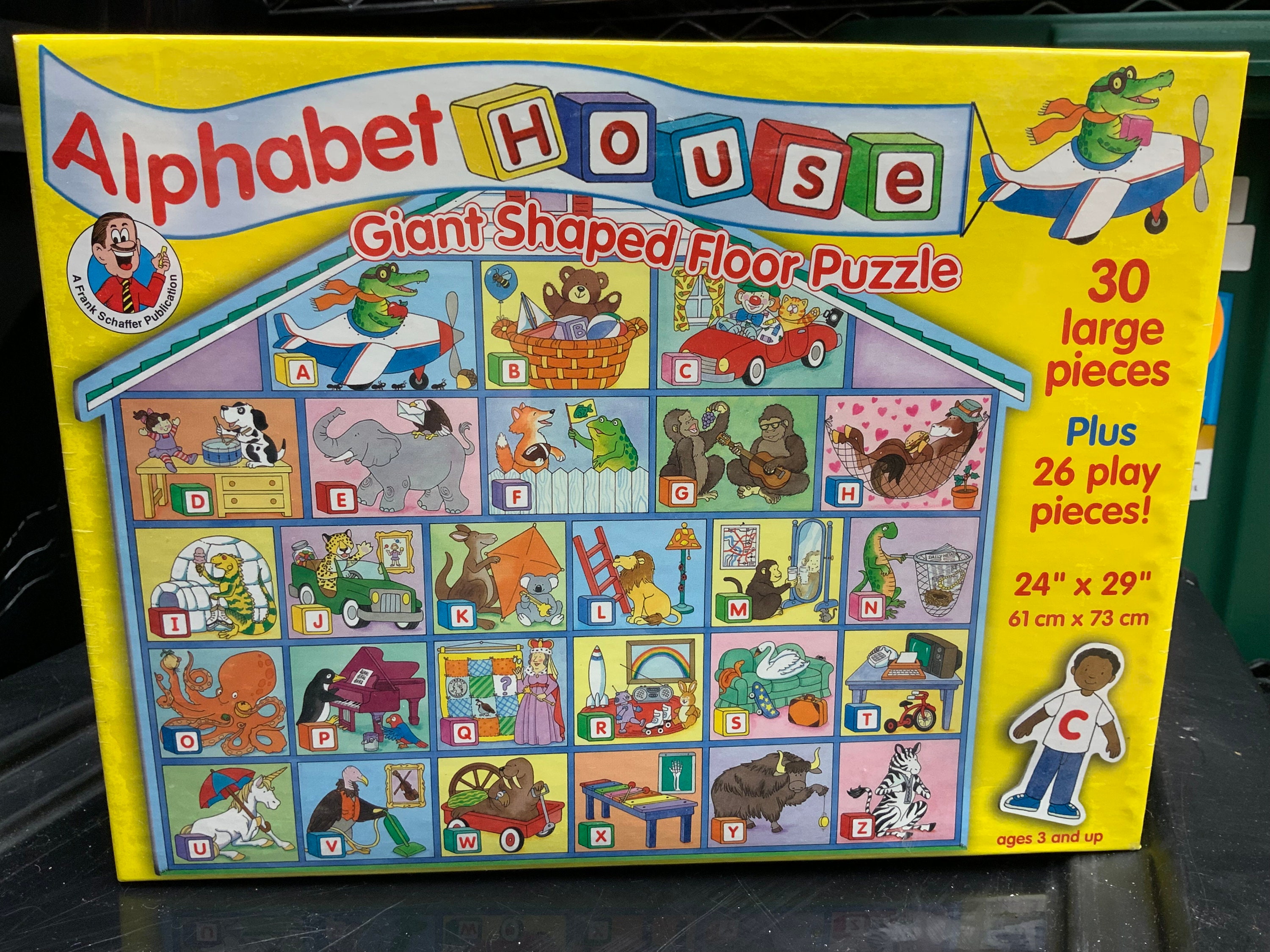 NEW Frank Schaffer Alphabet House Giant Shaped Floor Puzzle - Etsy