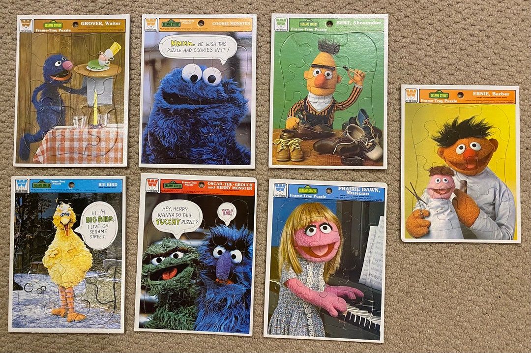 Vintage Lot of 1970’s Sesame Street Tray Puzzles by Whitman Big Bird ...
