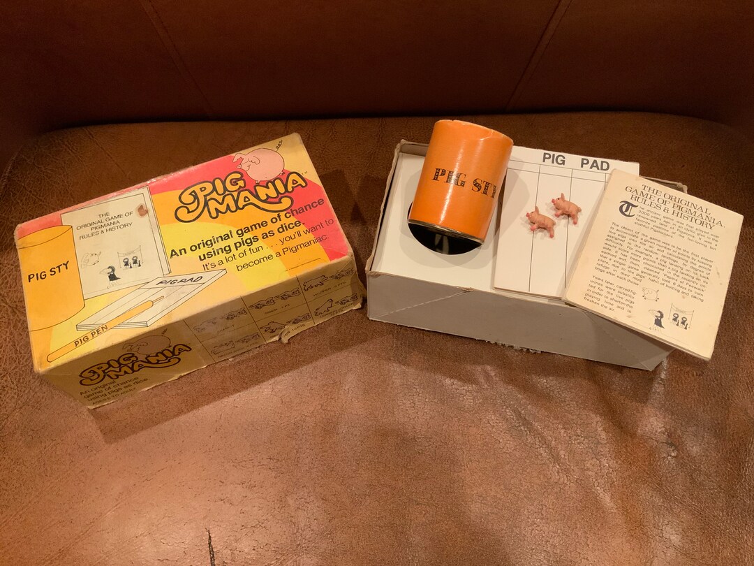 Vintage Pig Mania Game Roll the Pigs Instead of Dice - Etsy