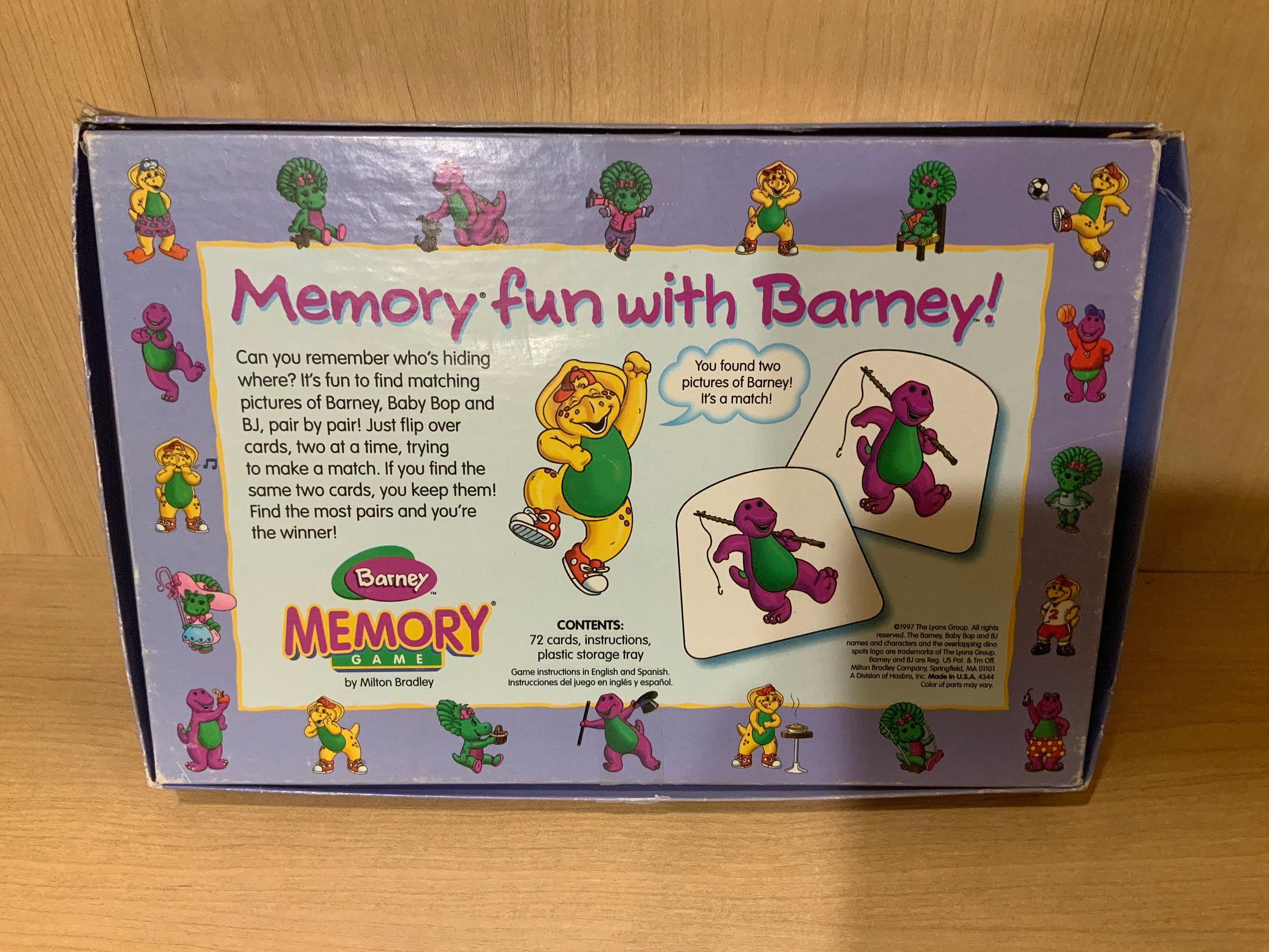 1993 Barney and Friends Memory Game Milton Bradley - Etsy