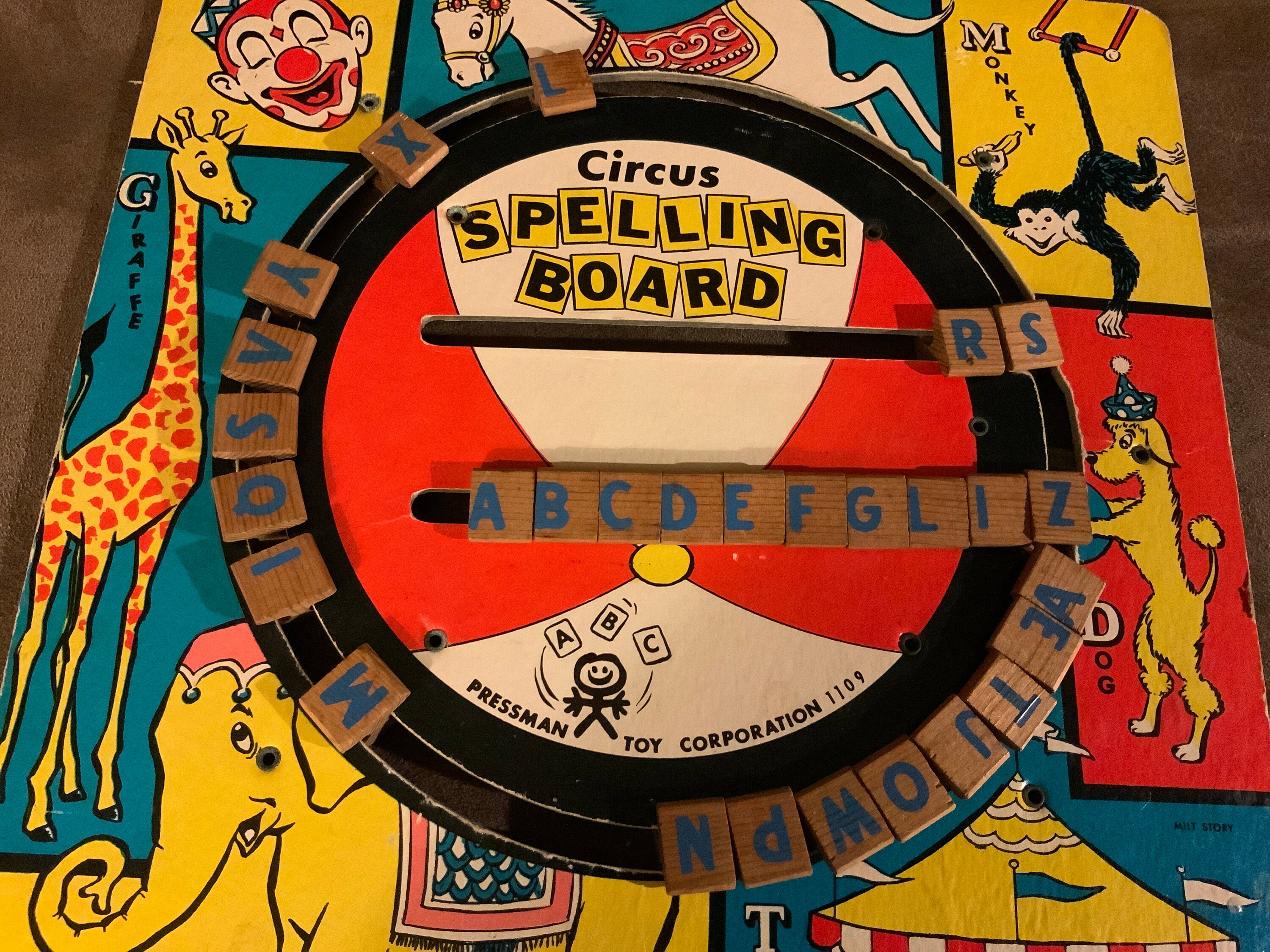 Vintage Pressman Toy Corp CIRCUS SPELLING & COUNTING Board - Etsy