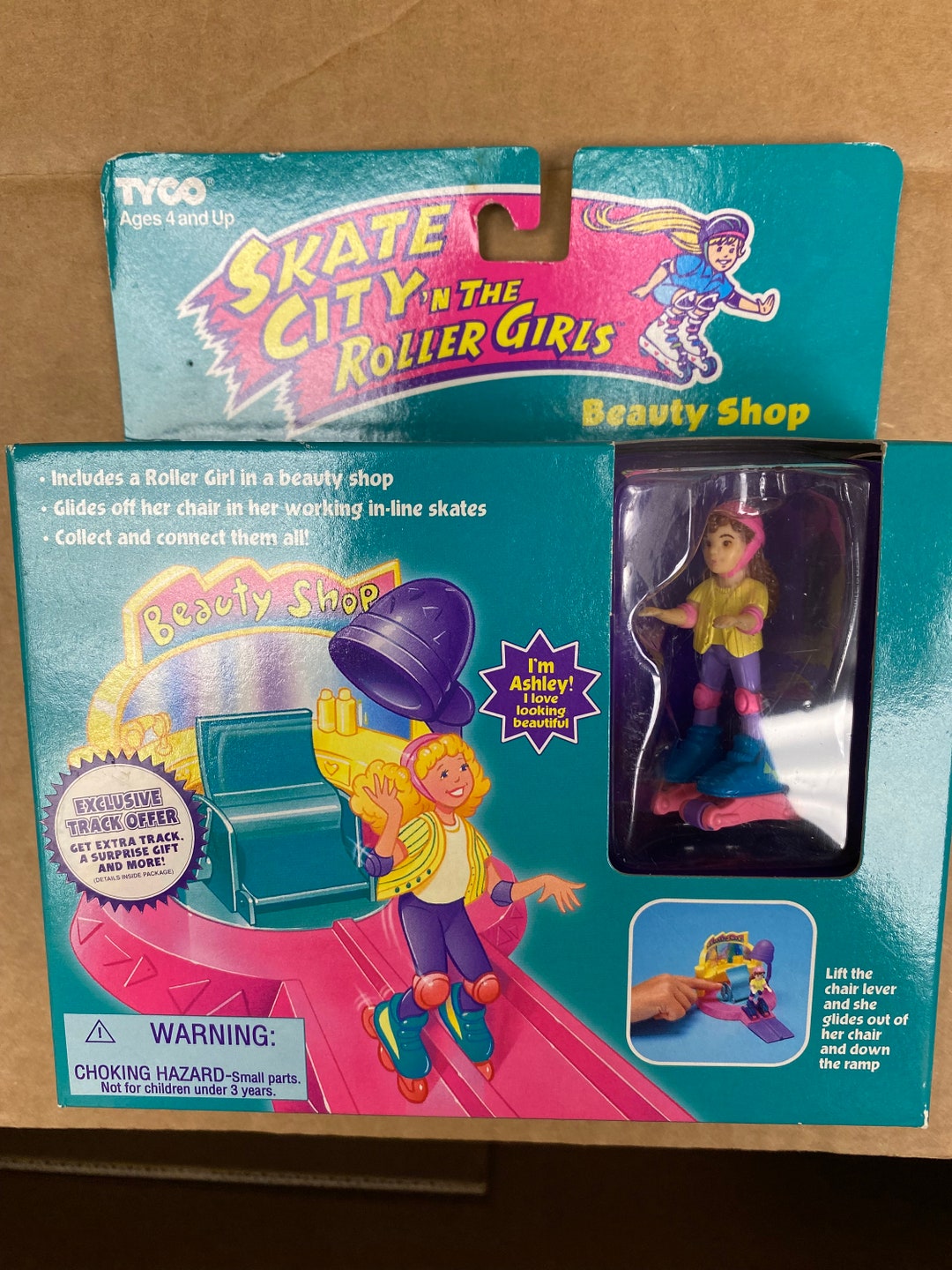 NEW Tyco Skate City 'N the Roller Girls Beauty Shop Ashley Playset 1996 ...
