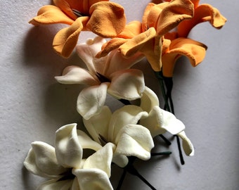 Tiare Foam Flower Ear Flower Hair Pick / Adult Size - Etsy
