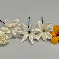 3" Tiare Foam Flower, Ear Flower, Tahitian Gardenia, Pinwheel Tiare ...