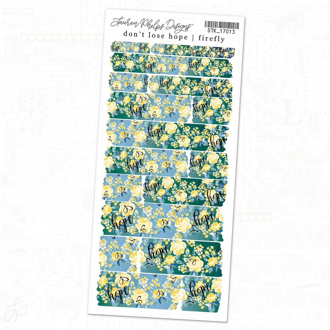 Firefly Don't Lose Hope Sheet 4 Washi Strips Sheet - Etsy