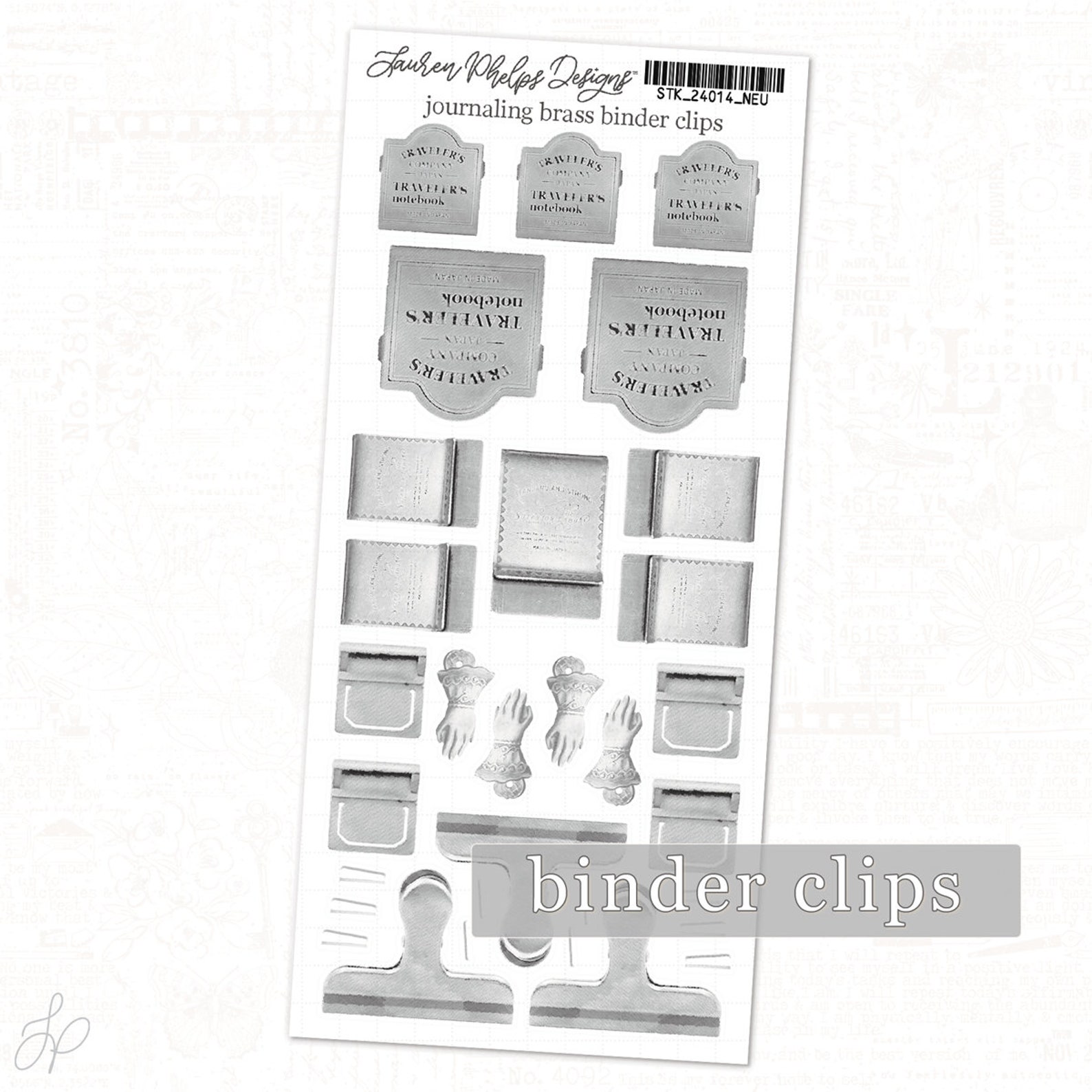 Journaling Brass Binder Clips Classically Chic Basics - Etsy