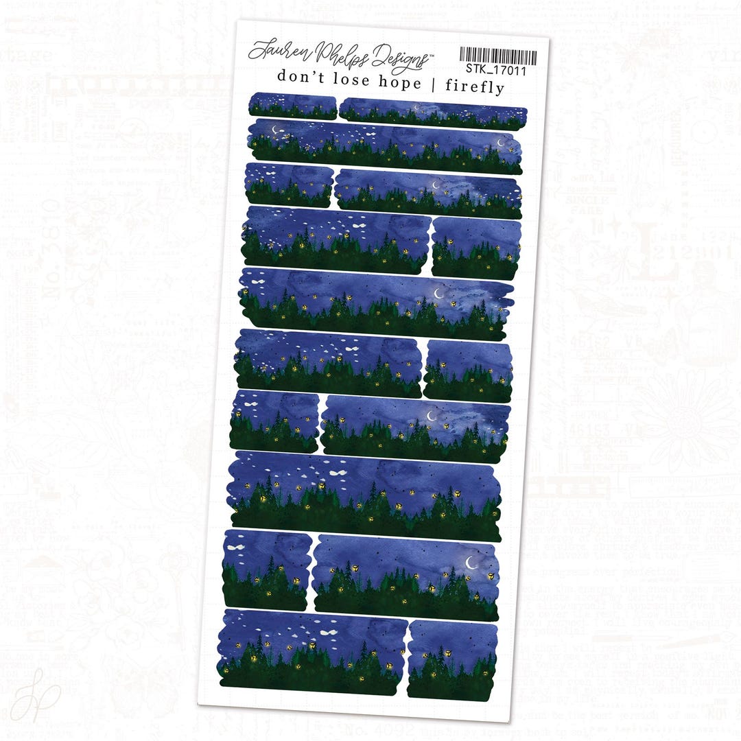 Firefly Don't Lose Hope Sheet 6 Washi Strips Sheet - Etsy