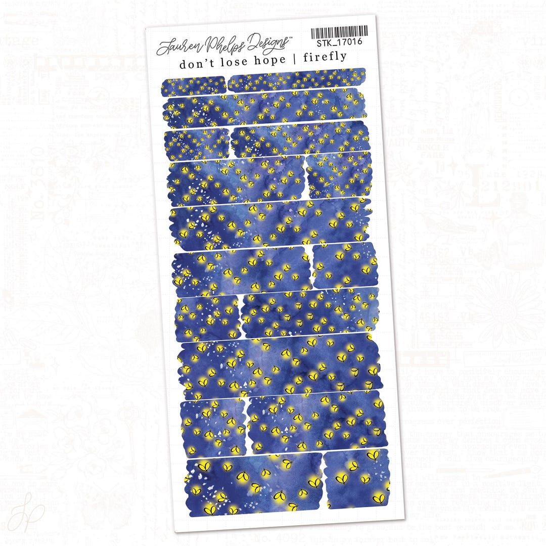 Firefly Don't Lose Hope Sheet 1 Washi Strips Sheet - Etsy