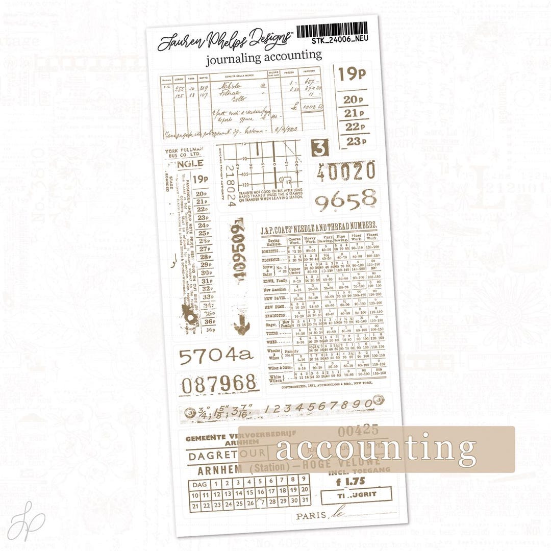 Journaling Accounting | Classically Chic Basics - Etsy