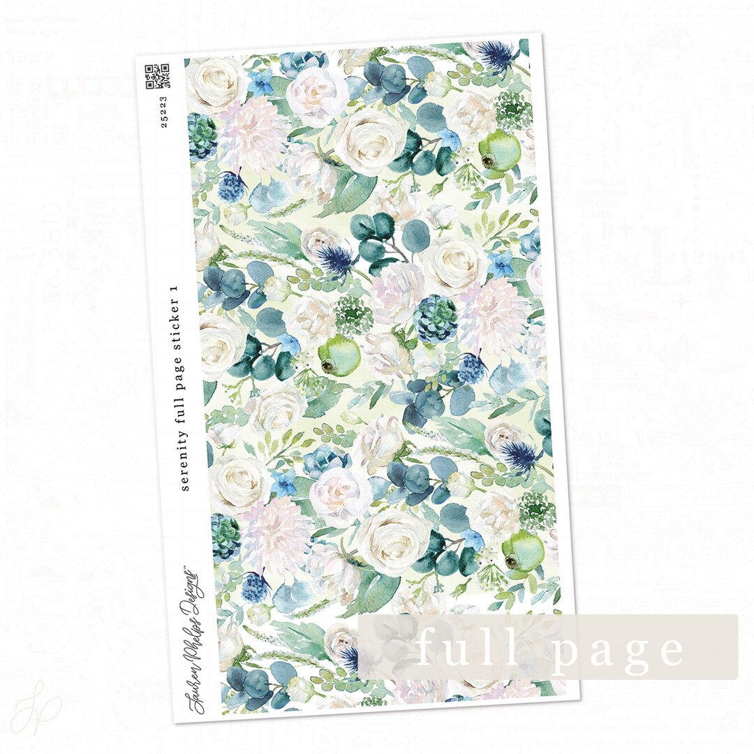 Serenity Collection | Full Sheet Sticker - Etsy