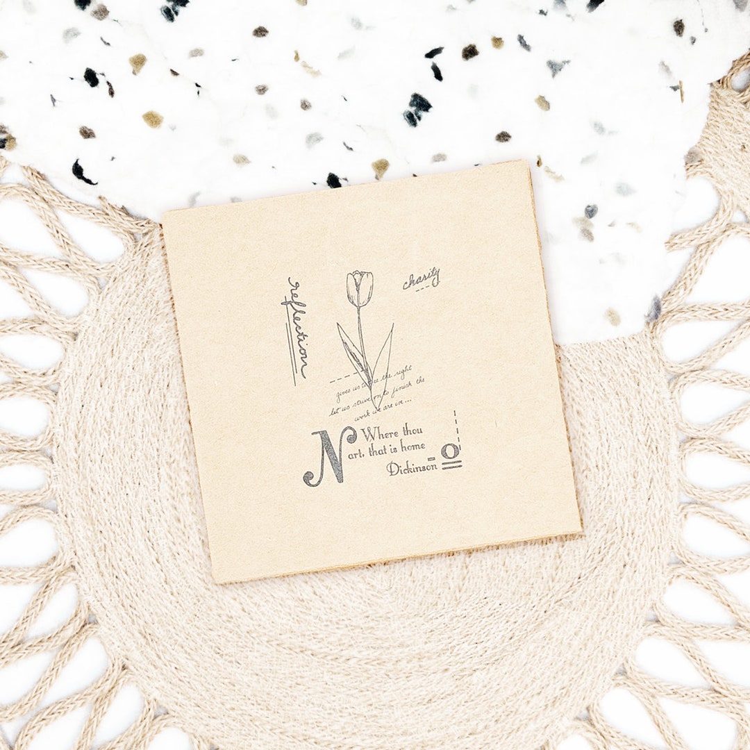 Vintage Journaling Rubber Stamp Set Reflection Florals - Etsy