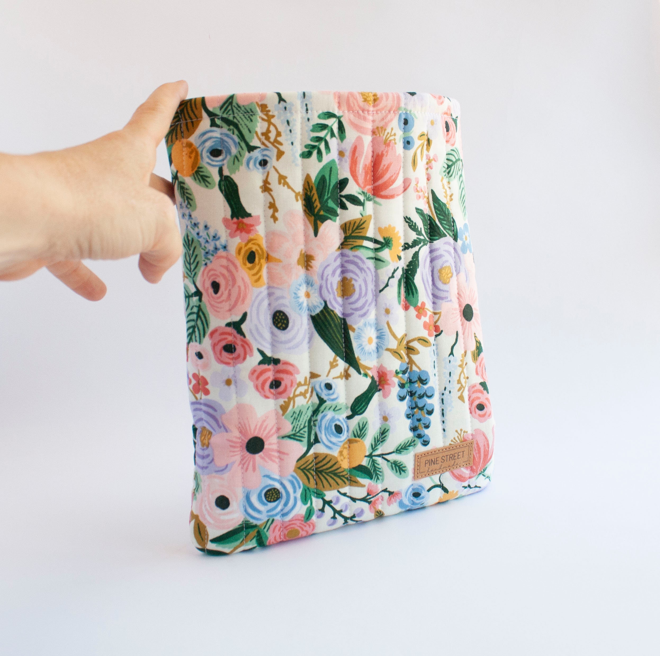 Quilted Rifle Paper Co. Book Sleeve, Quilted Book Pouch, Gift for Book ...