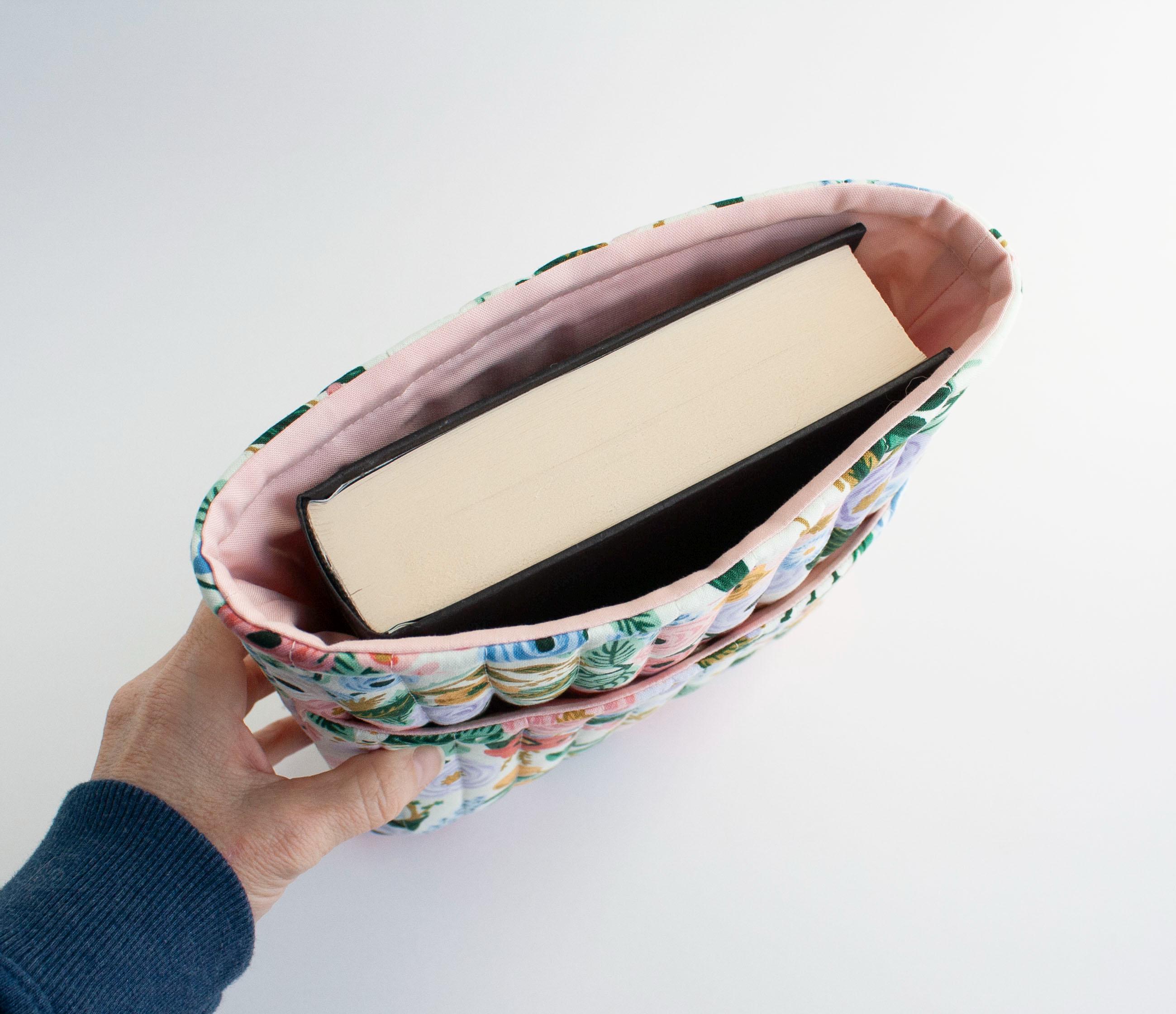 Quilted Rifle Paper Co. Book Sleeve, Quilted Book Pouch, Gift for Book ...