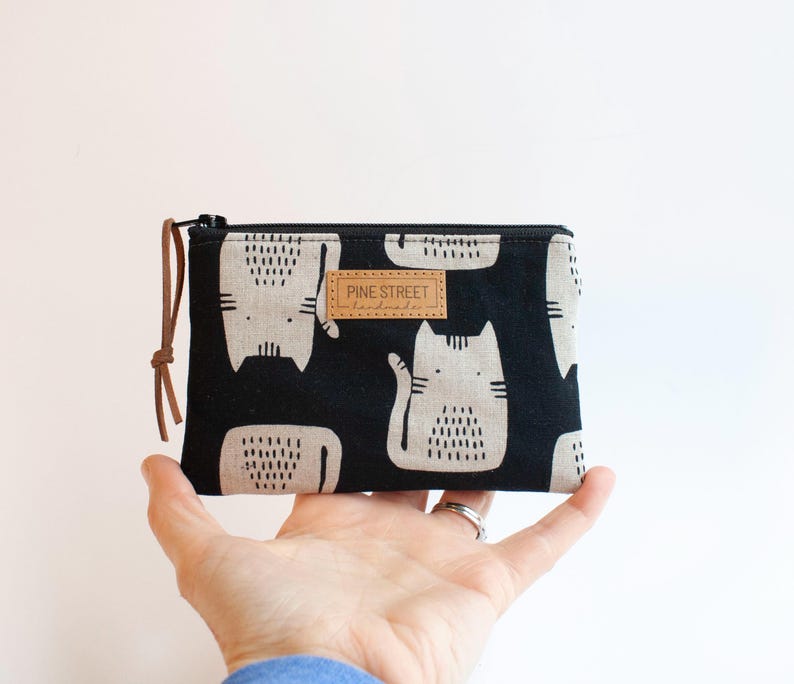 Peppy Cats Coin Purse, Fabric Zipper Coin Pouch for Cat Lover - Etsy