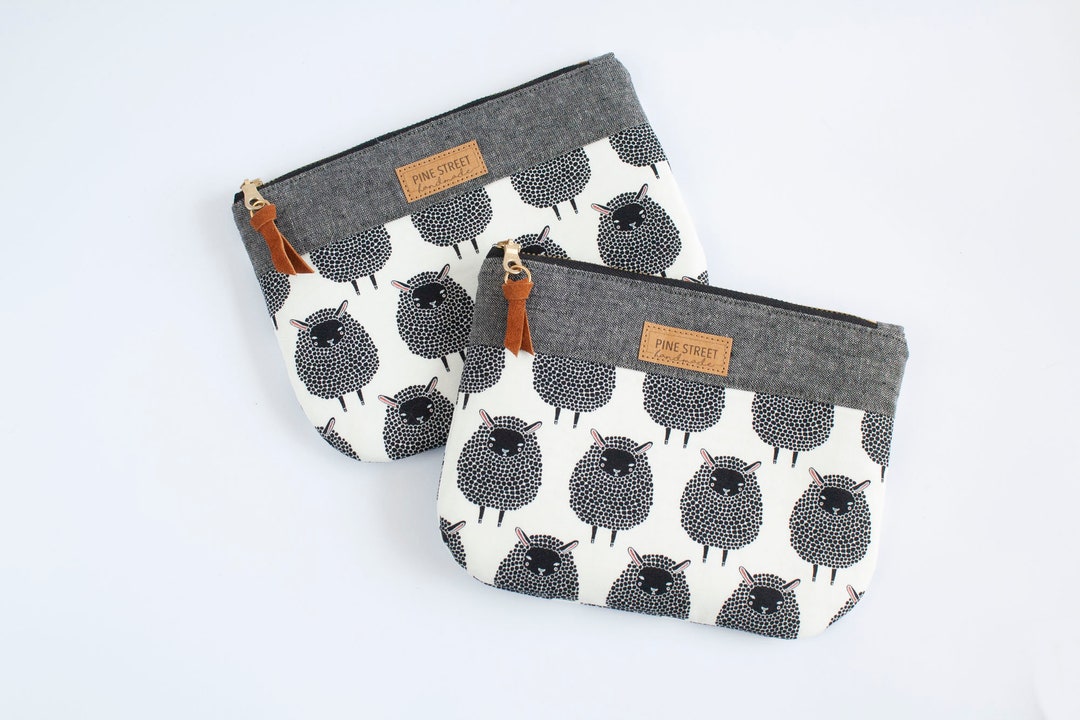 Black Sheep Zipper Pouch Fabric Zipper Bag Handmade Gift - Etsy