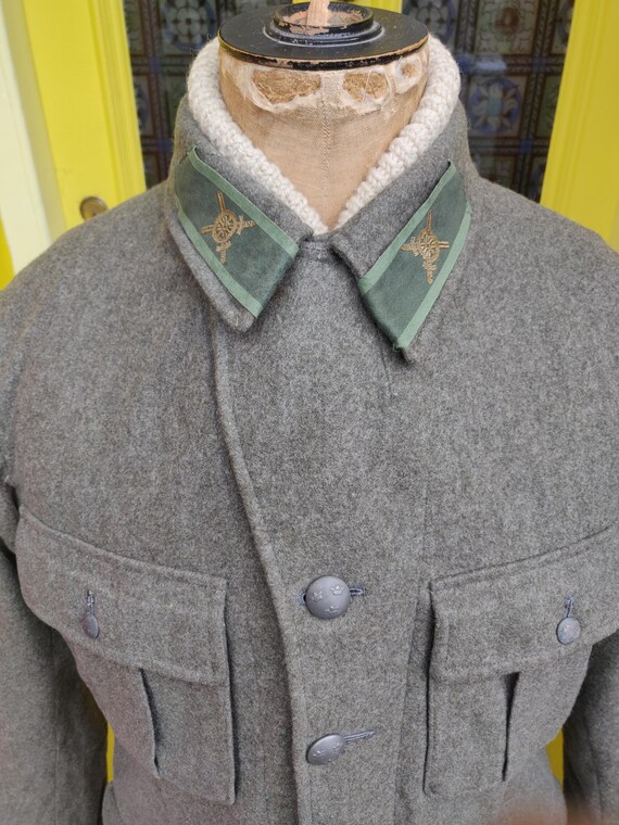 1940 Swedish army field jacket, in grey / green felte… - Gem