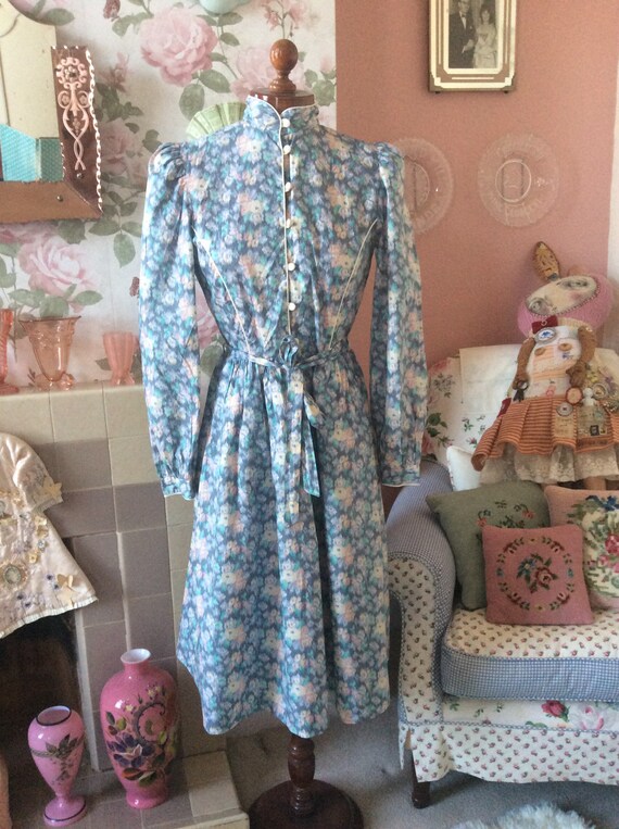 Vintage 1970s 1980s Marion Donaldson prairie dress in… - Gem