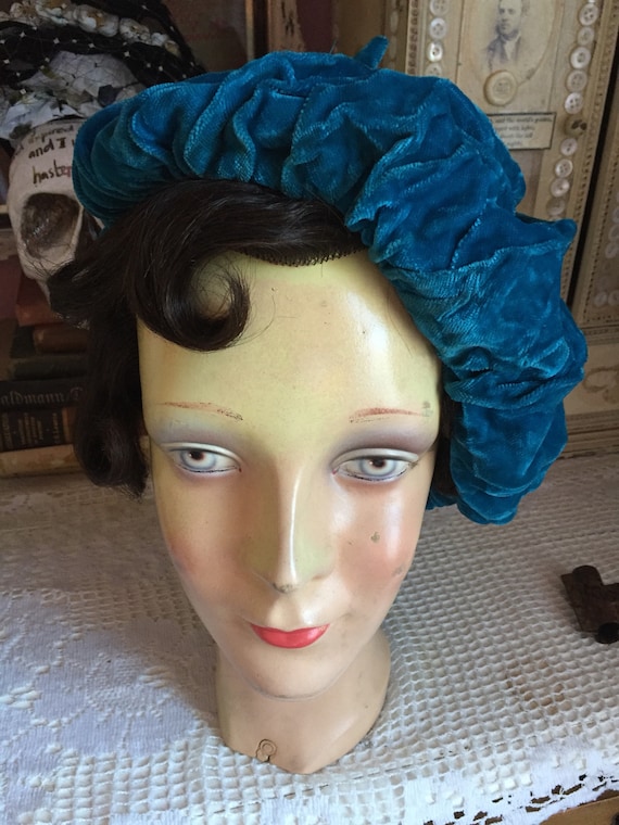 High Quality Jacoll 1940s Blue Velvet 'tam' or Beret - Etsy