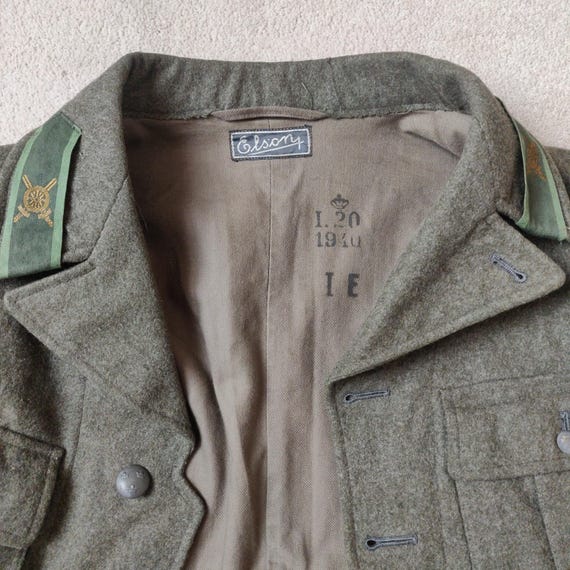 1940 Swedish army field jacket, in grey / green felte… - Gem
