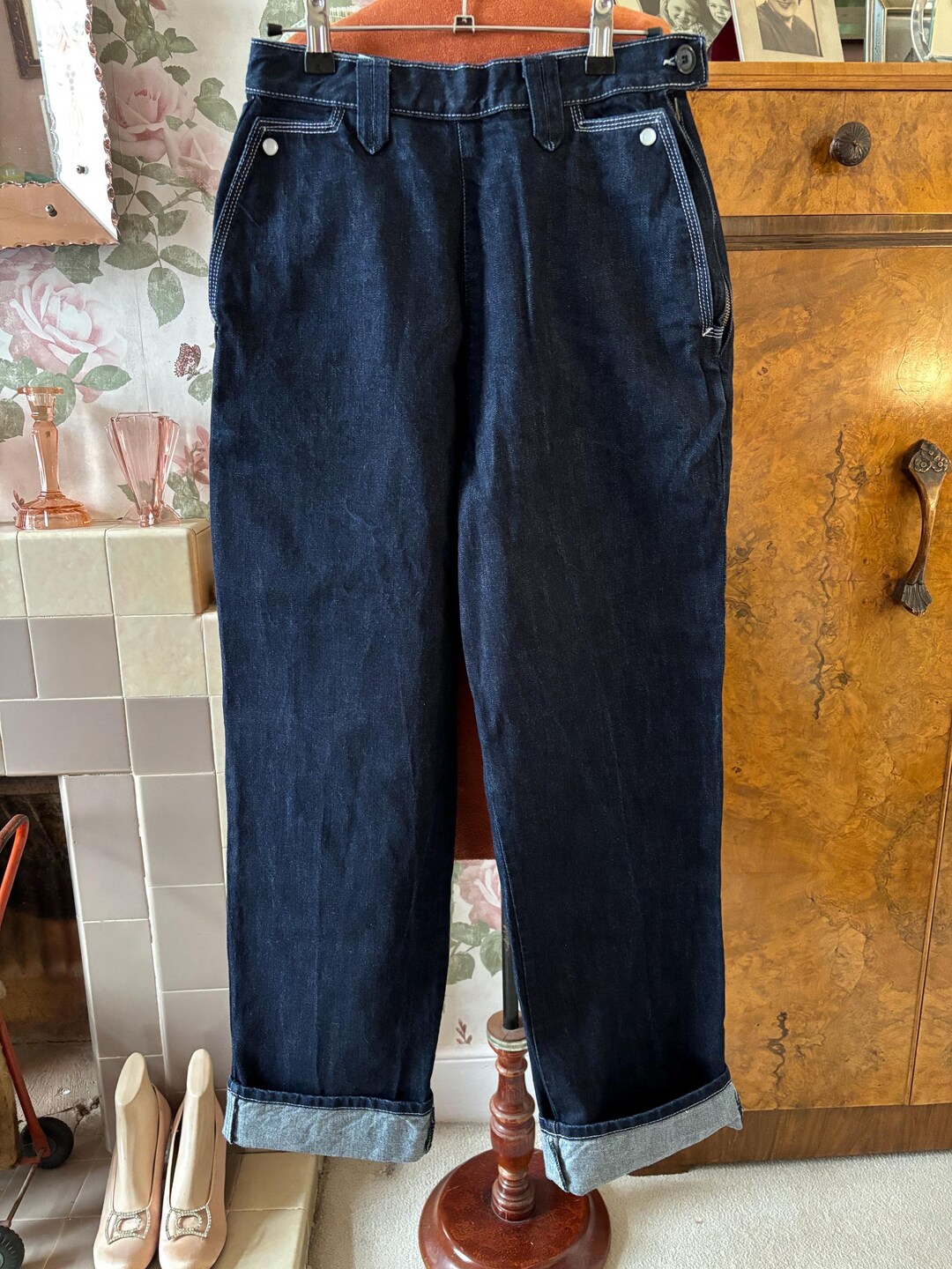 1940s 1950s Style Western Jeans by Freddies of Pinewood. 28r - Etsy